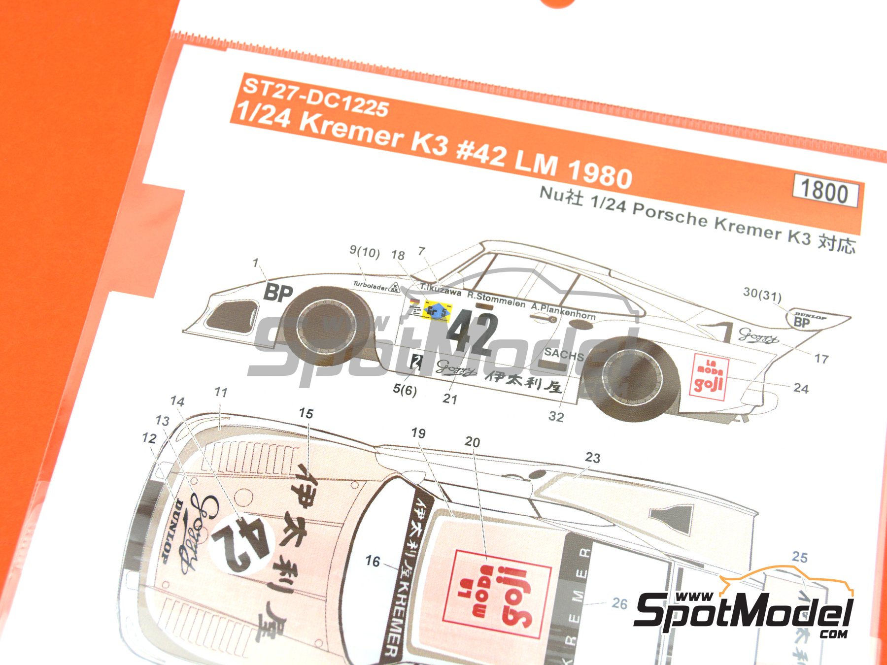 Studio27 DC1225: Marking / livery 1/24 scale - Porsche Kremer 935 K3 ...