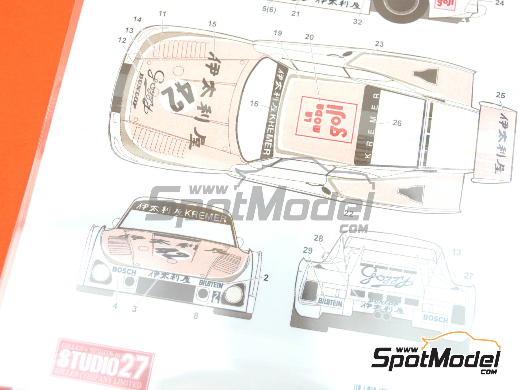 Studio27 DC1225: Marking / livery 1/24 scale - Porsche Kremer 935 K3 ...