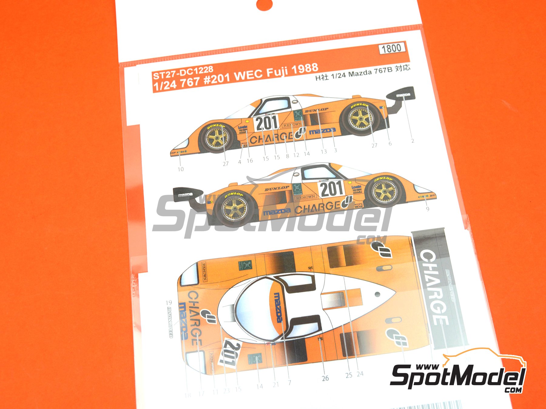 Studio27 DC1228: Marking / livery 1/24 scale - Mazda 767B Mazdaspeed ...