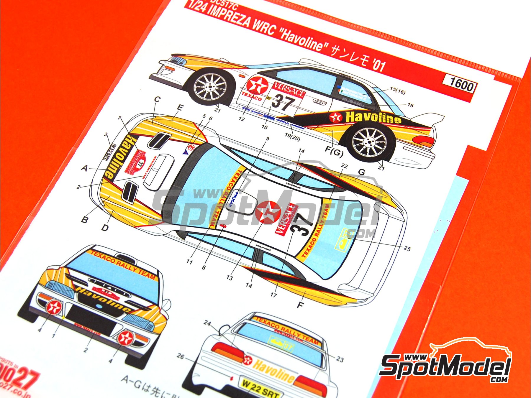 Studio27 DC517C: Marking / livery 1/24 scale - Subaru Impreza WRC ...
