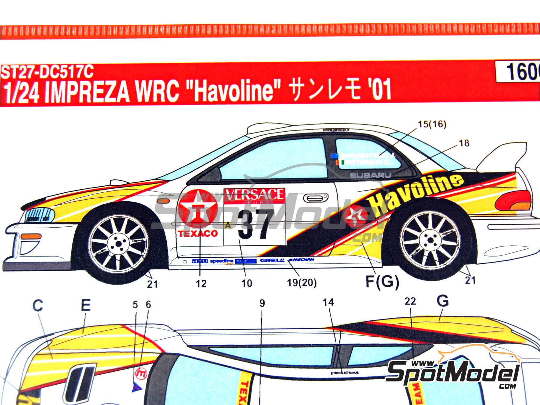 Studio27 DC517C: Marking / livery 1/24 scale - Subaru Impreza WRC ...