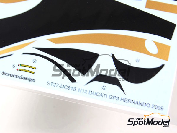 Studio27 DC818: Marking / livery 1/12 scale - Ducati Desmosedici GP9 ...