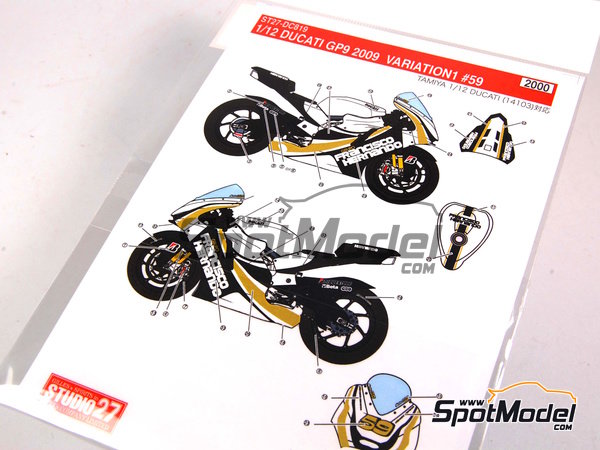 Studio27 DC819: Marking / livery 1/12 scale - Ducati Desmosedici GP9 ...
