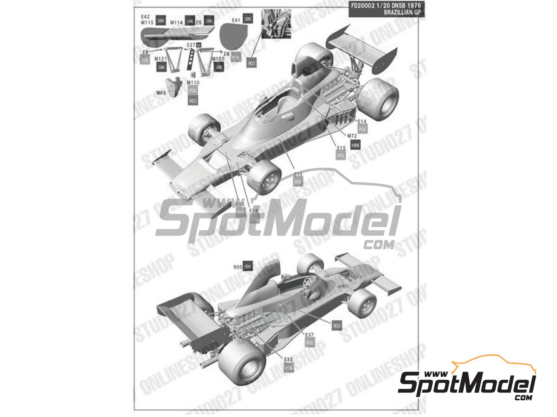 Studio27 FD20002: Car scale model kit 1/20 scale - Shadow Ford DN5B ...