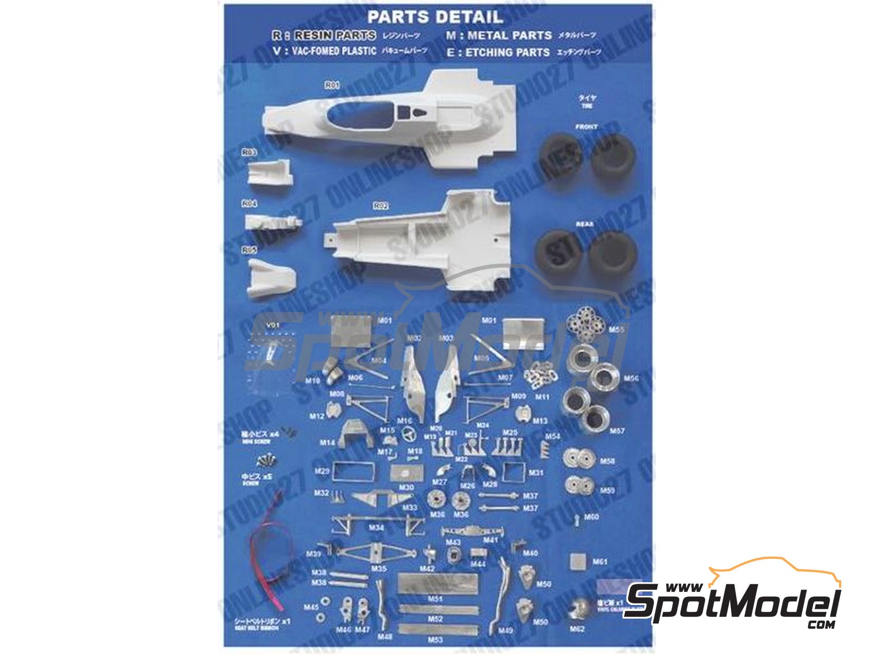 Studio27 FD20007: Car scale model kit 1/20 scale - Williams Ford FW08C ...