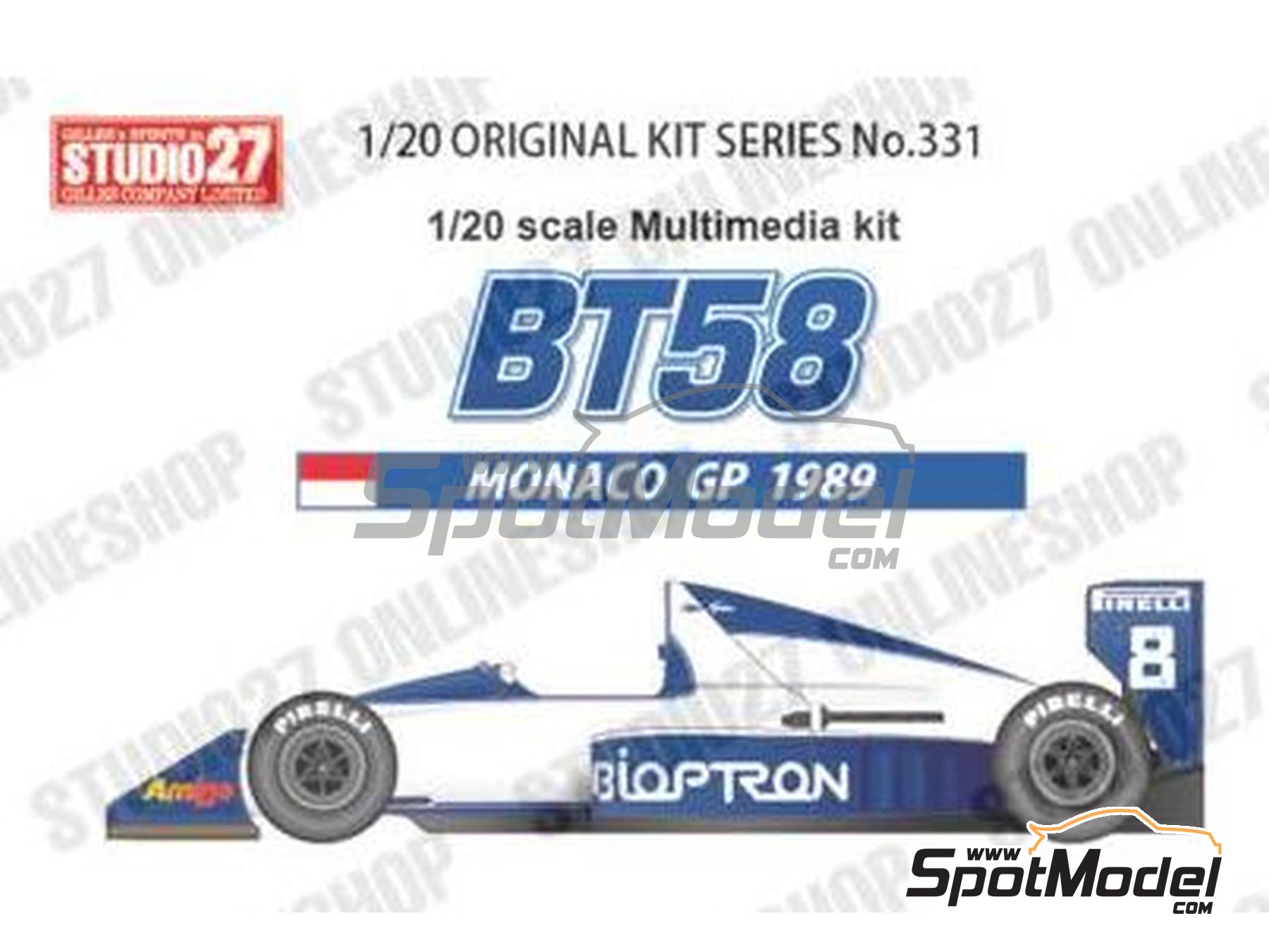 Studio27 FK20331: Car scale model kit 1/20 scale - Brabham Judd BT58 Motor Racing Developments ...