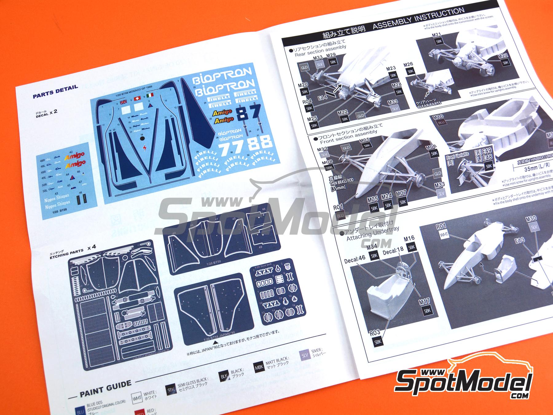 Studio27 FK20331: Car scale model kit 1/20 scale - Brabham Judd BT58 ...