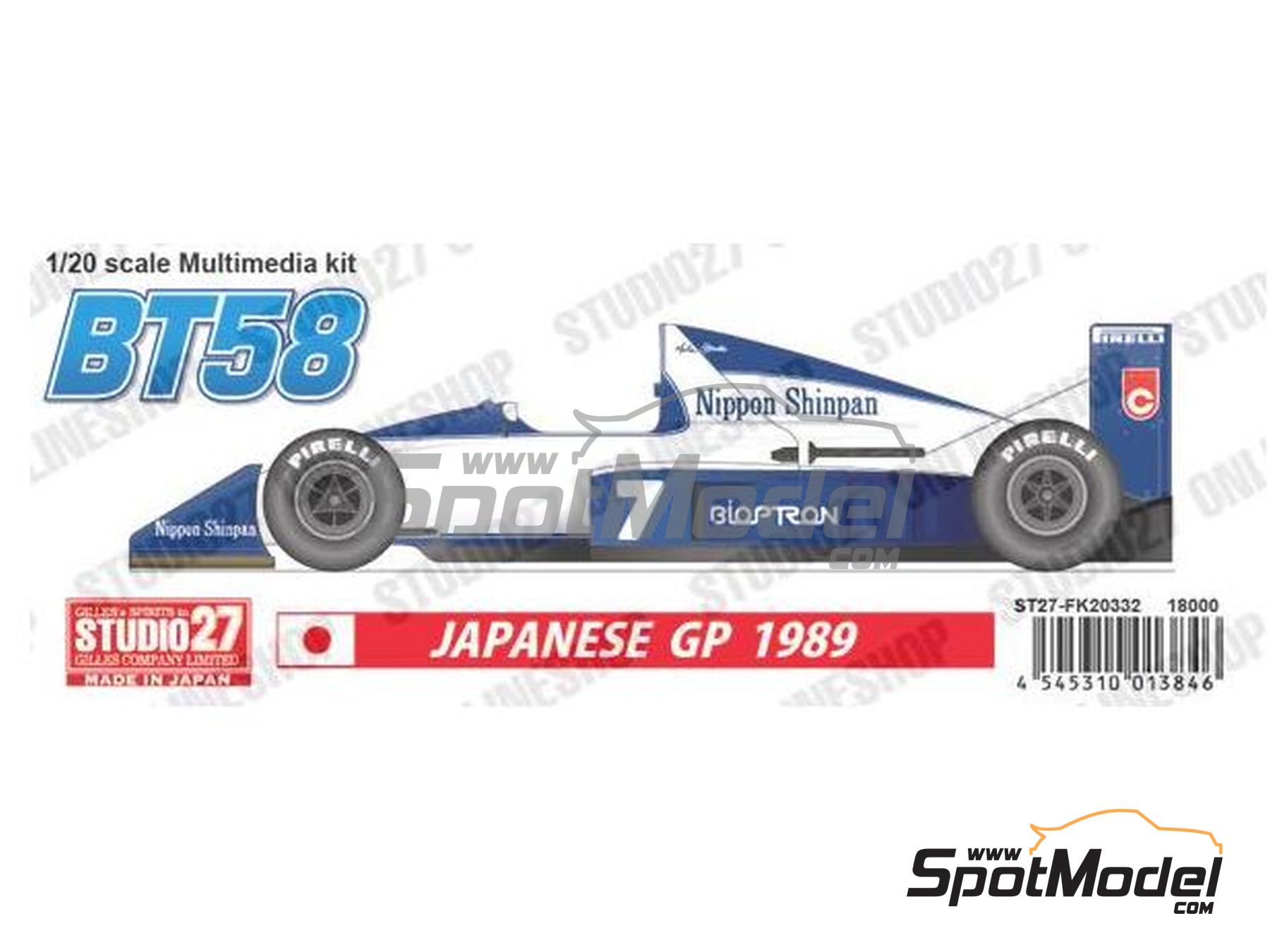 Studio27 FK20332: Car scale model kit 1/20 scale - Brabham Judd BT58 ...