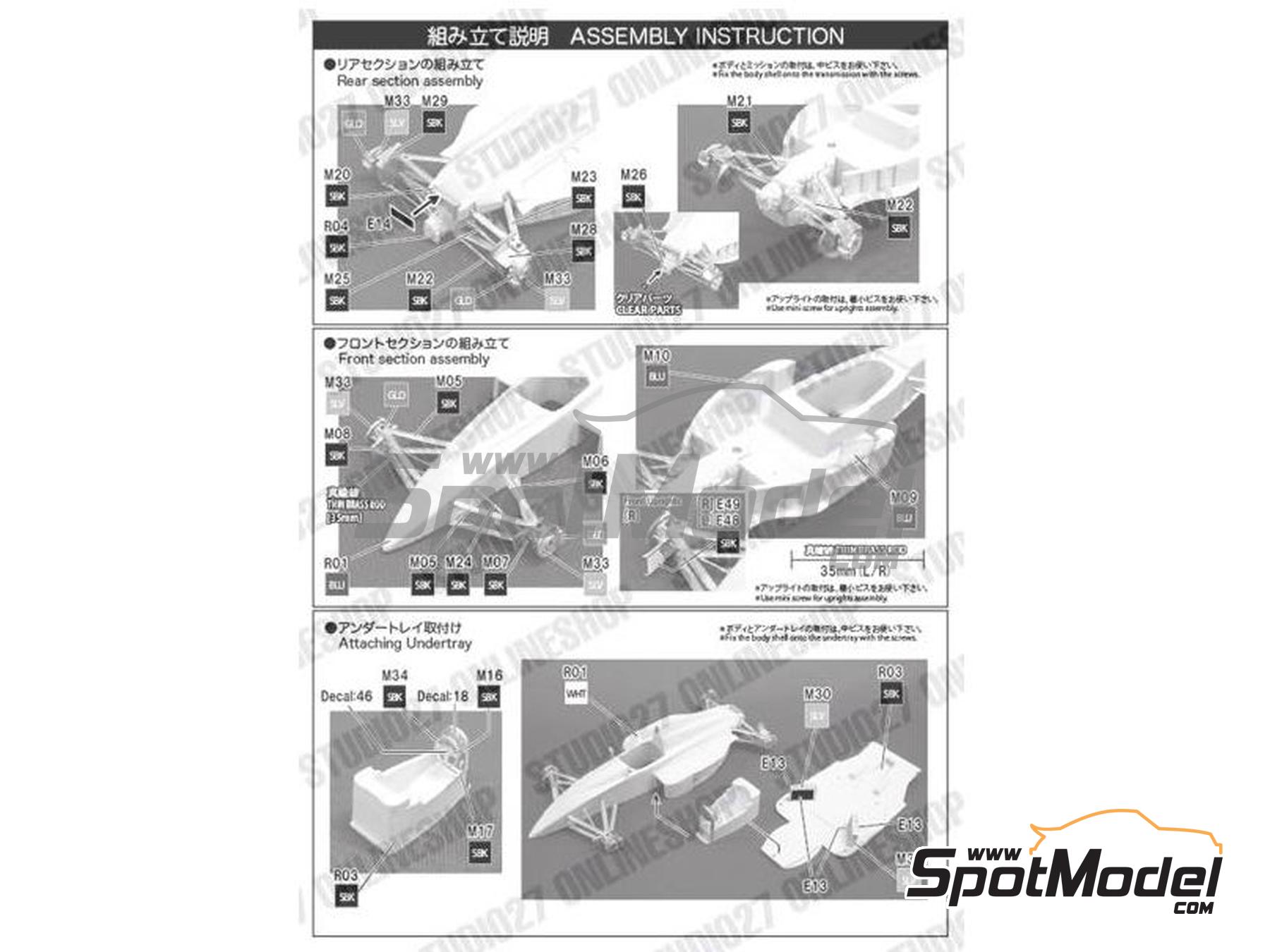 Studio27 FK20332: Car scale model kit 1/20 scale - Brabham Judd BT58 ...