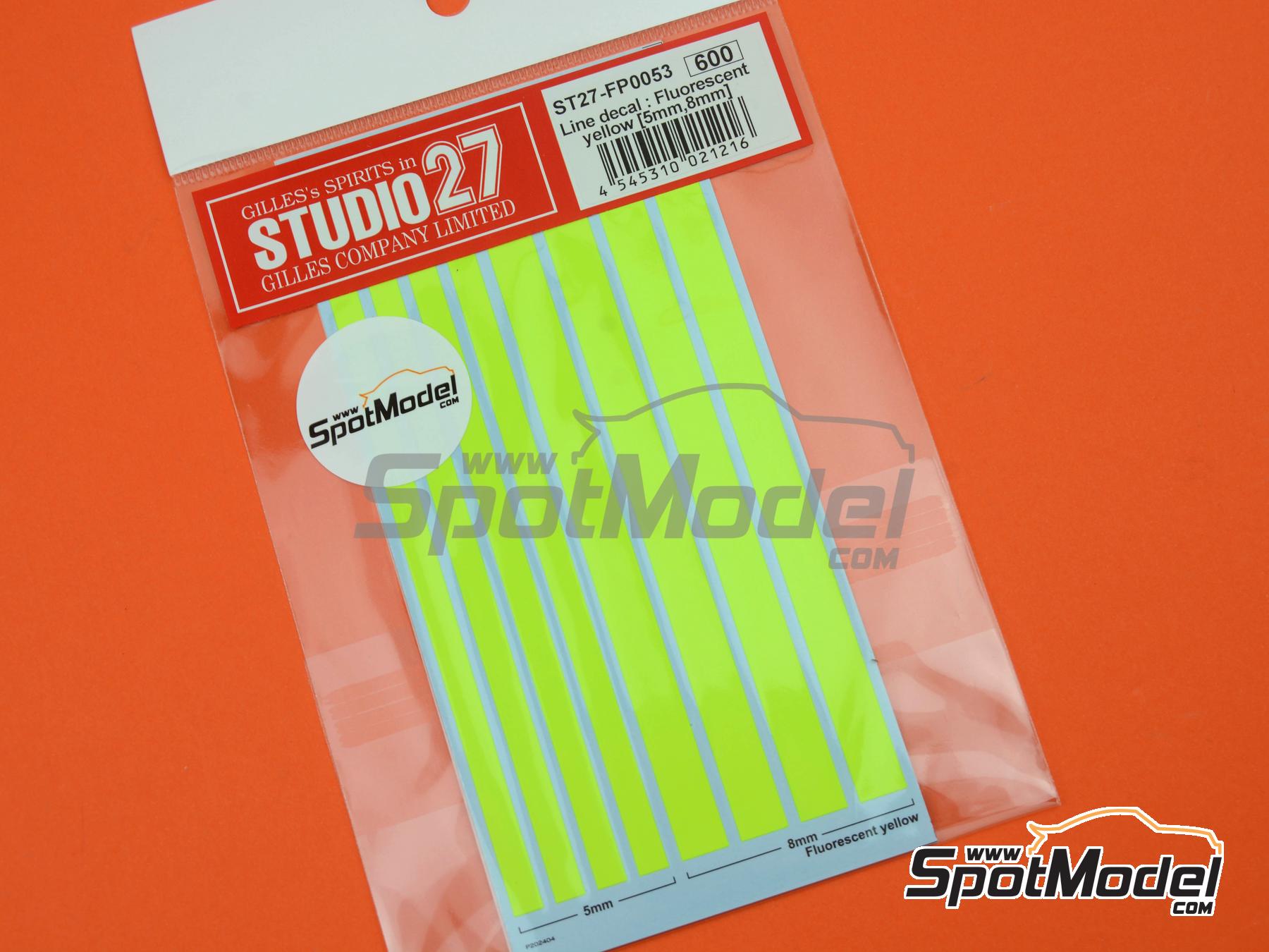 Studio27 FP0053: Decals - Fluorescent yellow lines 5mm and 8mm (ref ...