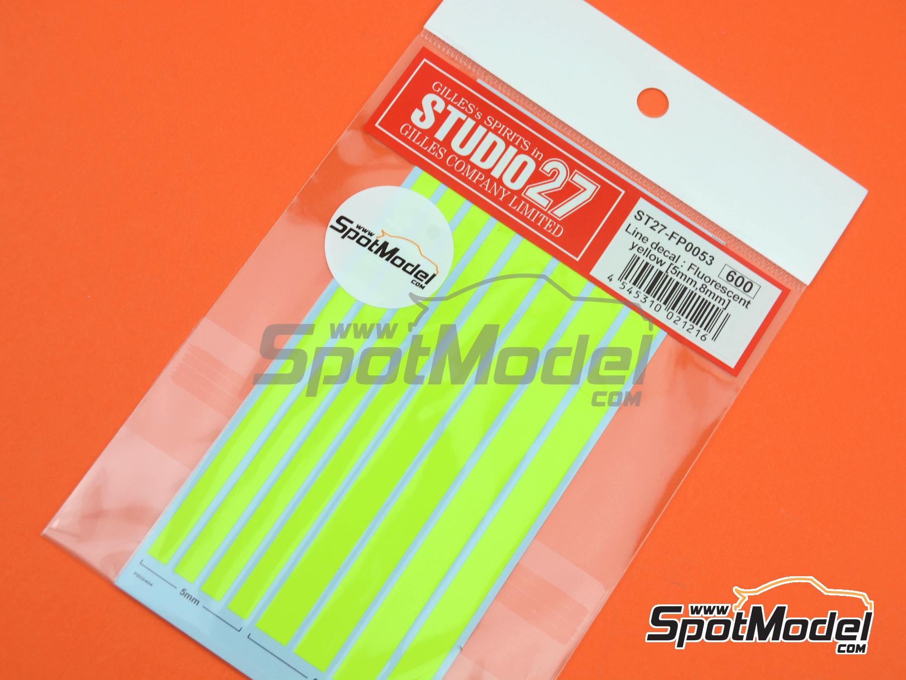 Studio27 FP0053: Decals - Fluorescent yellow lines 5mm and 8mm (ref ...