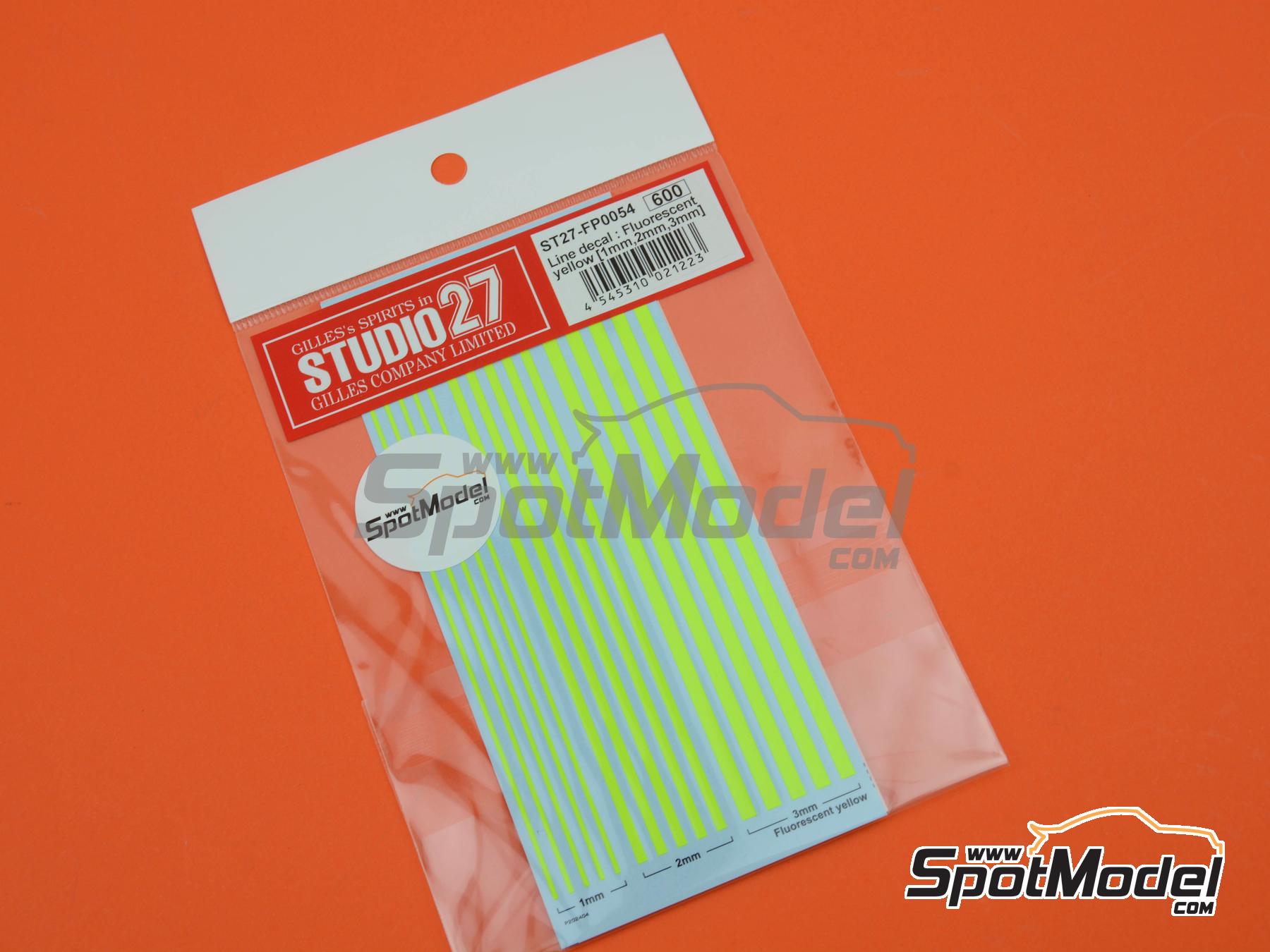 Studio27 FP0054: Decals - Fluorescent yellow lines 1mm, 2mm and 3mm ...