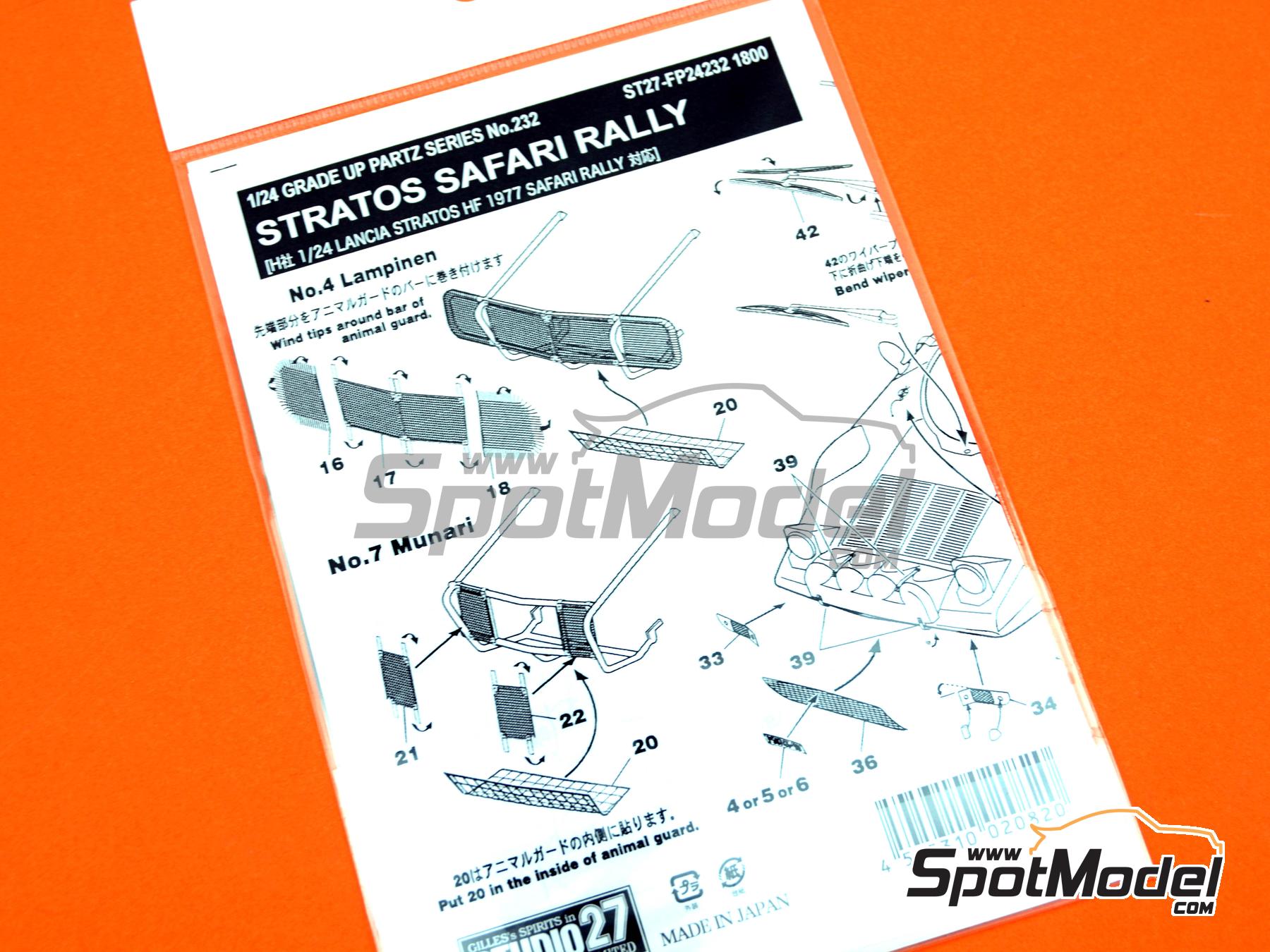 Studio27 FP24232: Detail up set 1/24 scale - Lancia Stratos HF - Safari ...