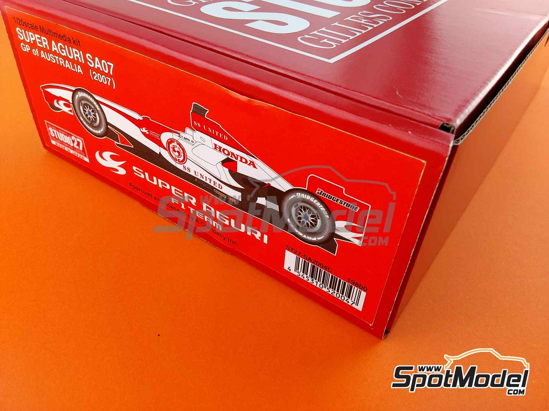 Studio27 SA2004C: Car scale model kit 1/20 scale - Super Aguri Honda SA07 sponsored by SS United ...