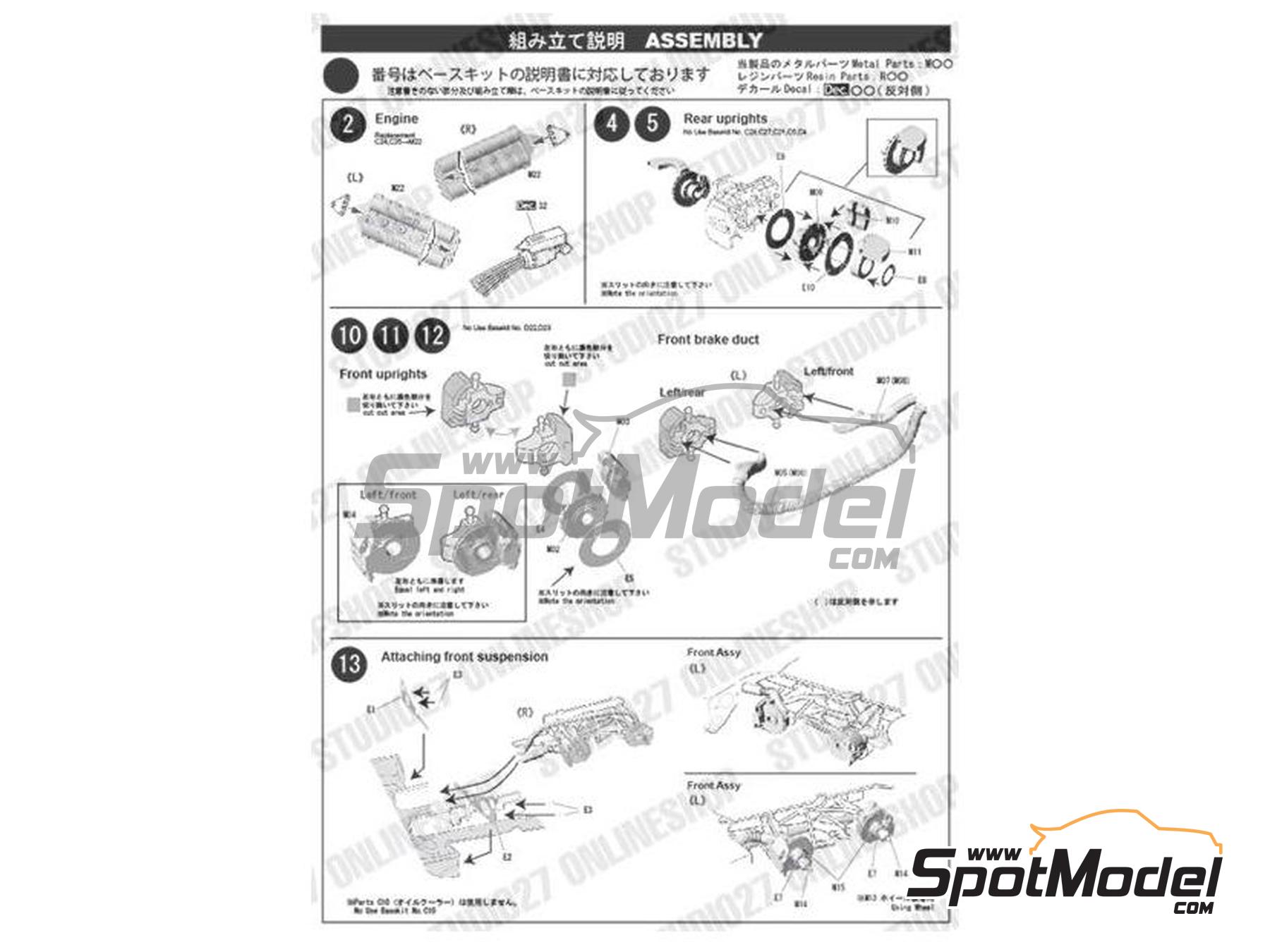 Studio27 TK2069: Transkit 1/20 scale - Tyrrell Ford P34 Tyrrell Racing ...