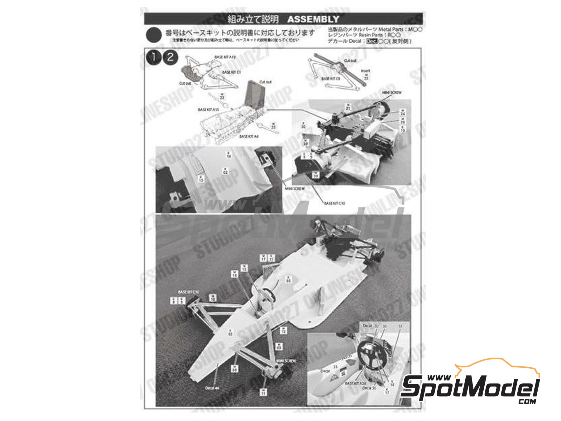 Studio27 TK2077: Transkit 1/20 scale - Ferrari 643 Scuderia Ferrari ...