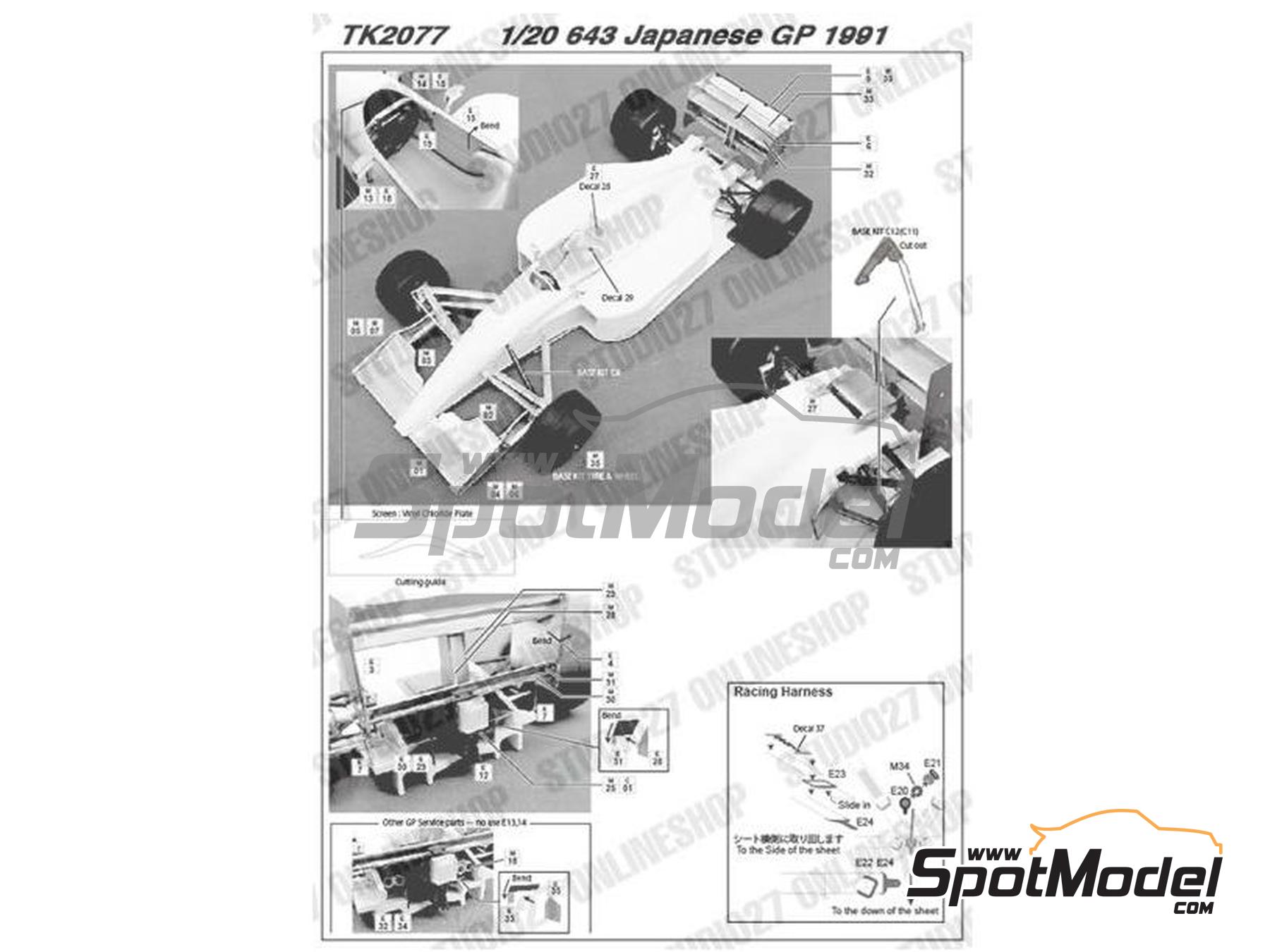 Studio27 TK2077: Transkit 1/20 scale - Ferrari 643 Scuderia Ferrari ...