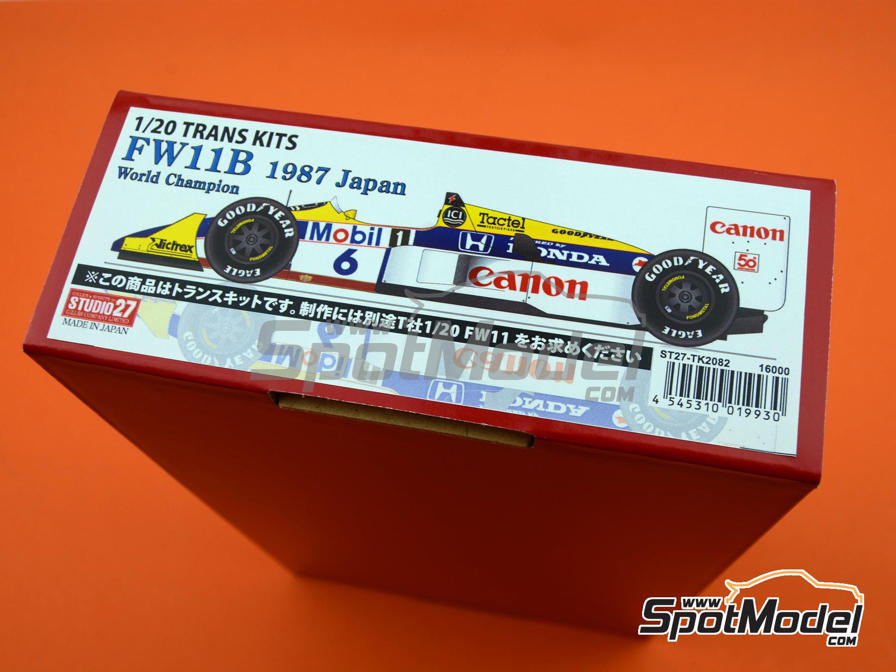 Studio27 TK2082: Marking / livery 1/20 scale - Williams Honda FW11B Williams Grand Prix ...