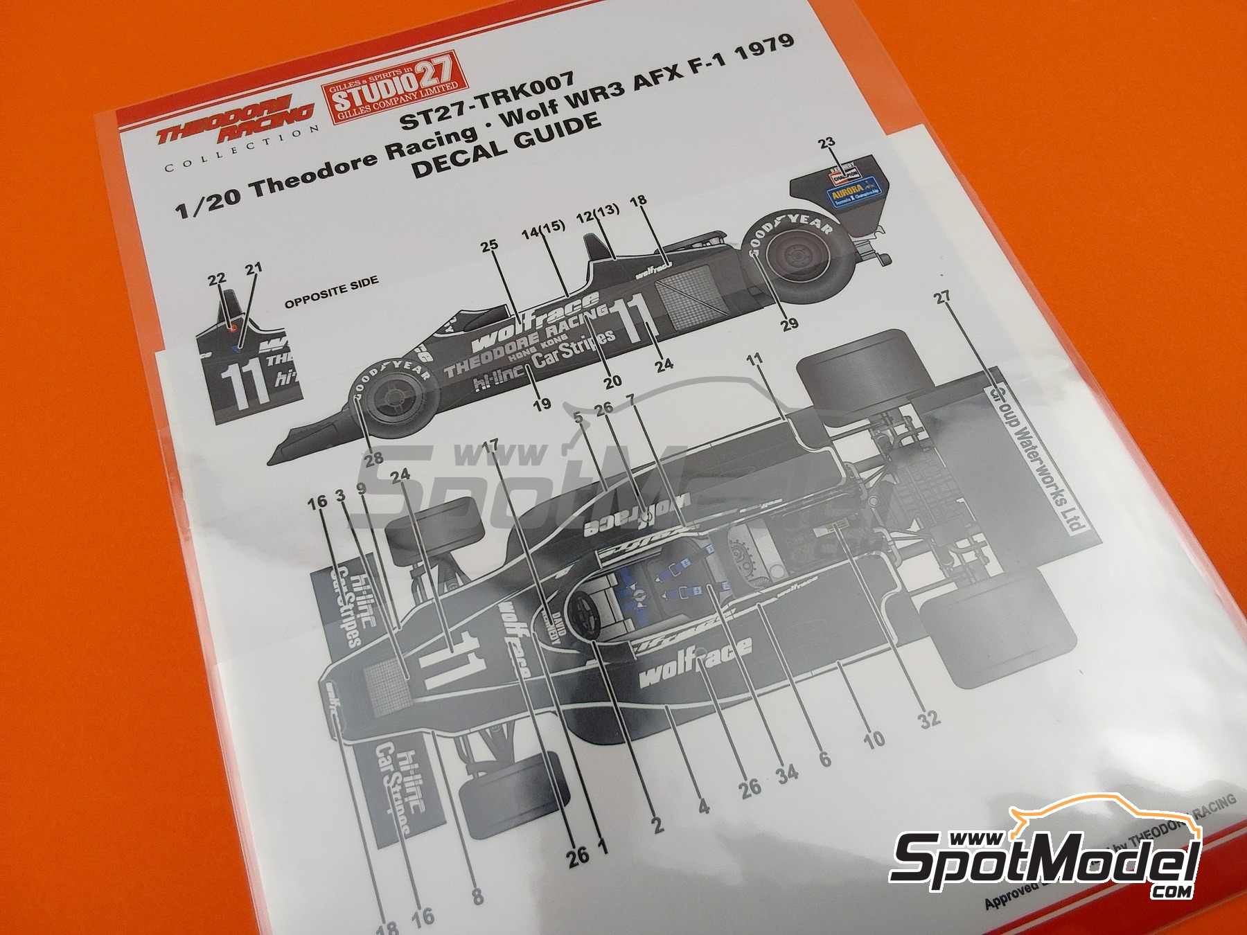 Studio27 TRK007: Car scale model kit 1/20 scale - Wolf Cosworth WR3 ...