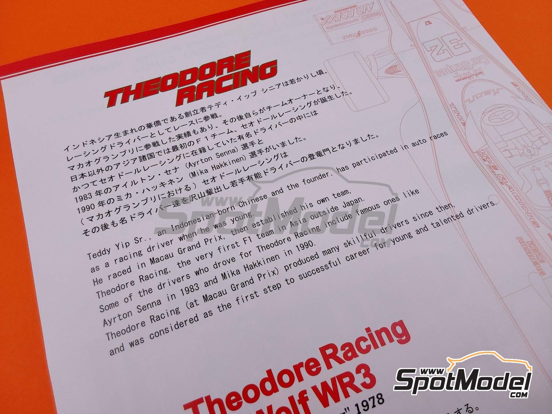 Studio27 TRK007: Car scale model kit 1/20 scale - Wolf Cosworth WR3 ...