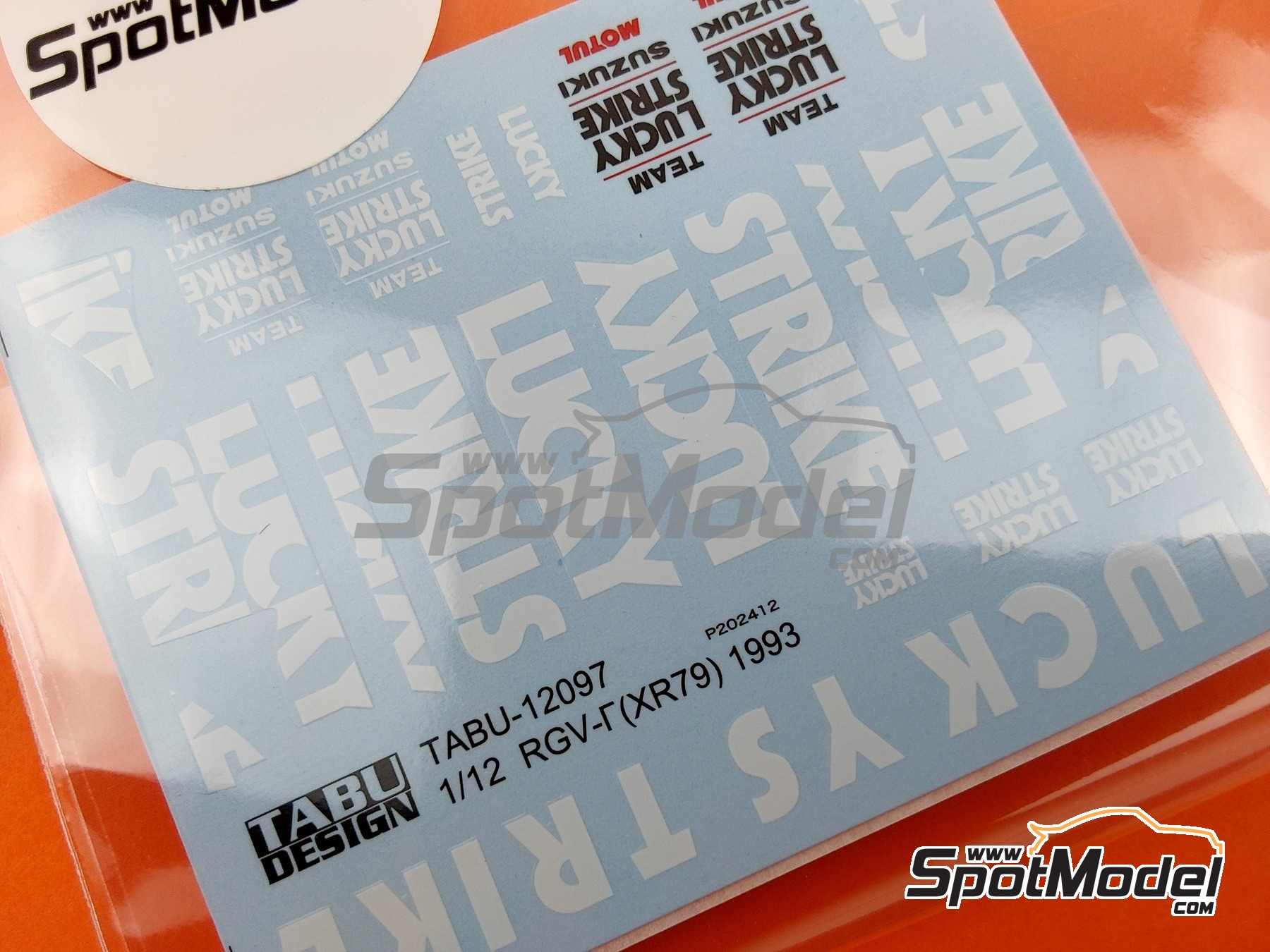 Tabu Design TABU12097: Decals 1/12 scale - Suzuki RGV500 sponsored by ...