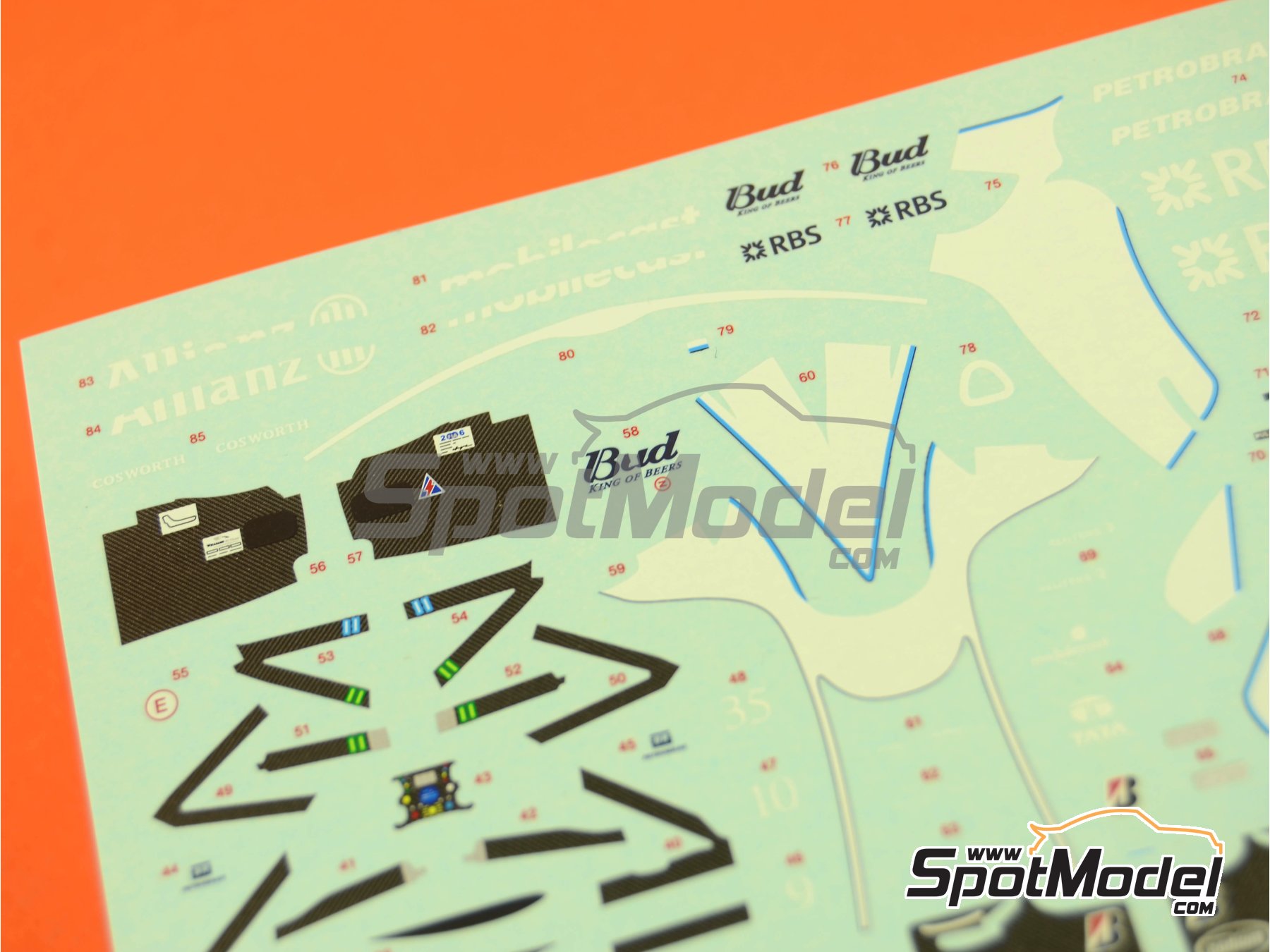 Tameo Kits DK-SLK036: Marking / livery 1/43 scale - Williams FW28 ...