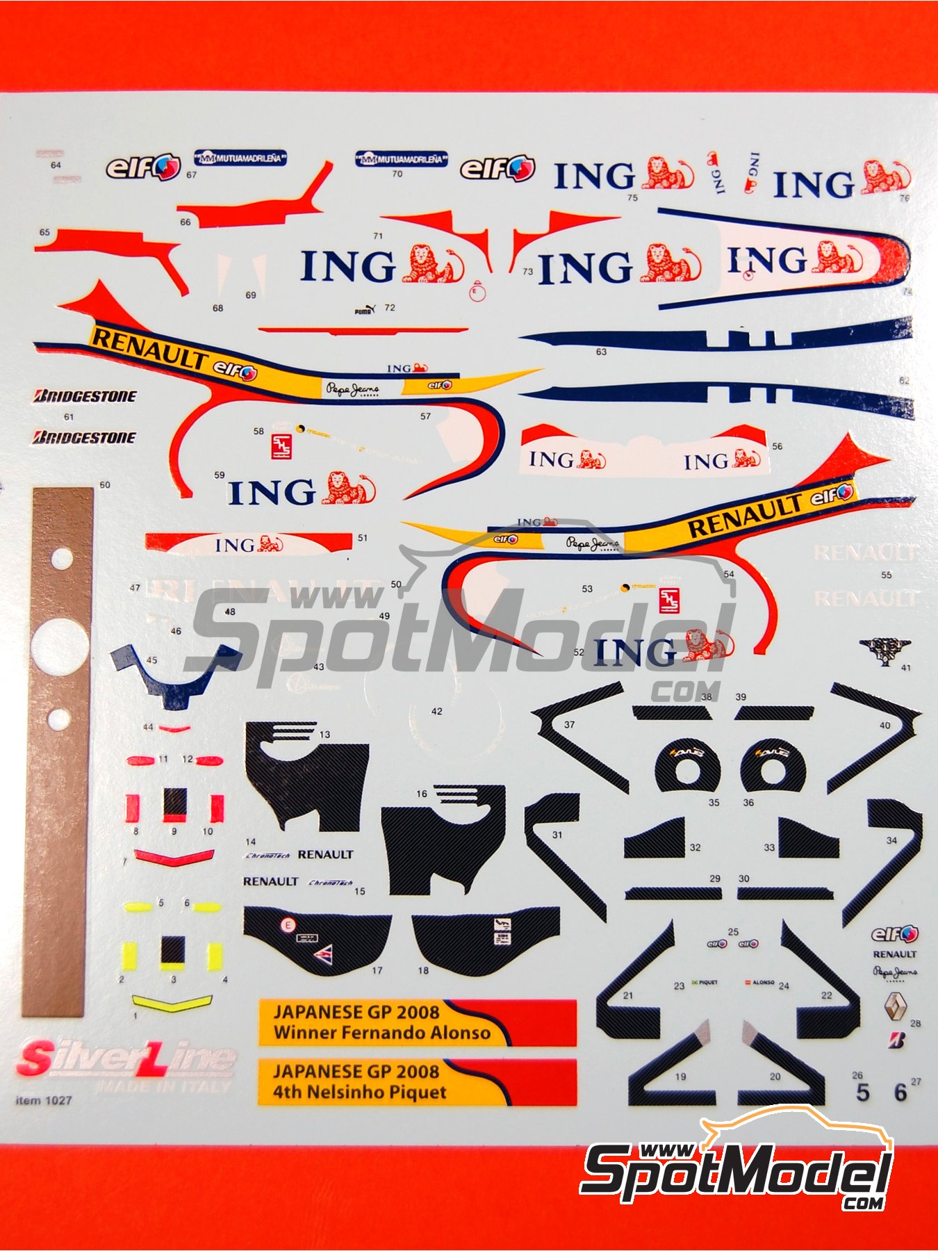Tameo Kits DK-SLK063: Marking / livery 1/43 scale - Renault R28 Renault ...