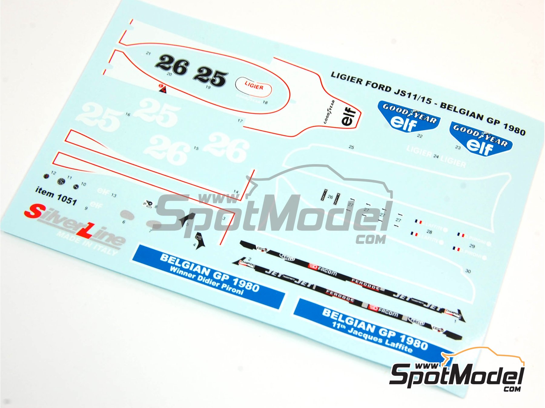 Tameo Kits DK-SLK081: Marking / livery 1/43 scale - Ligier Ford JS11/15 ...