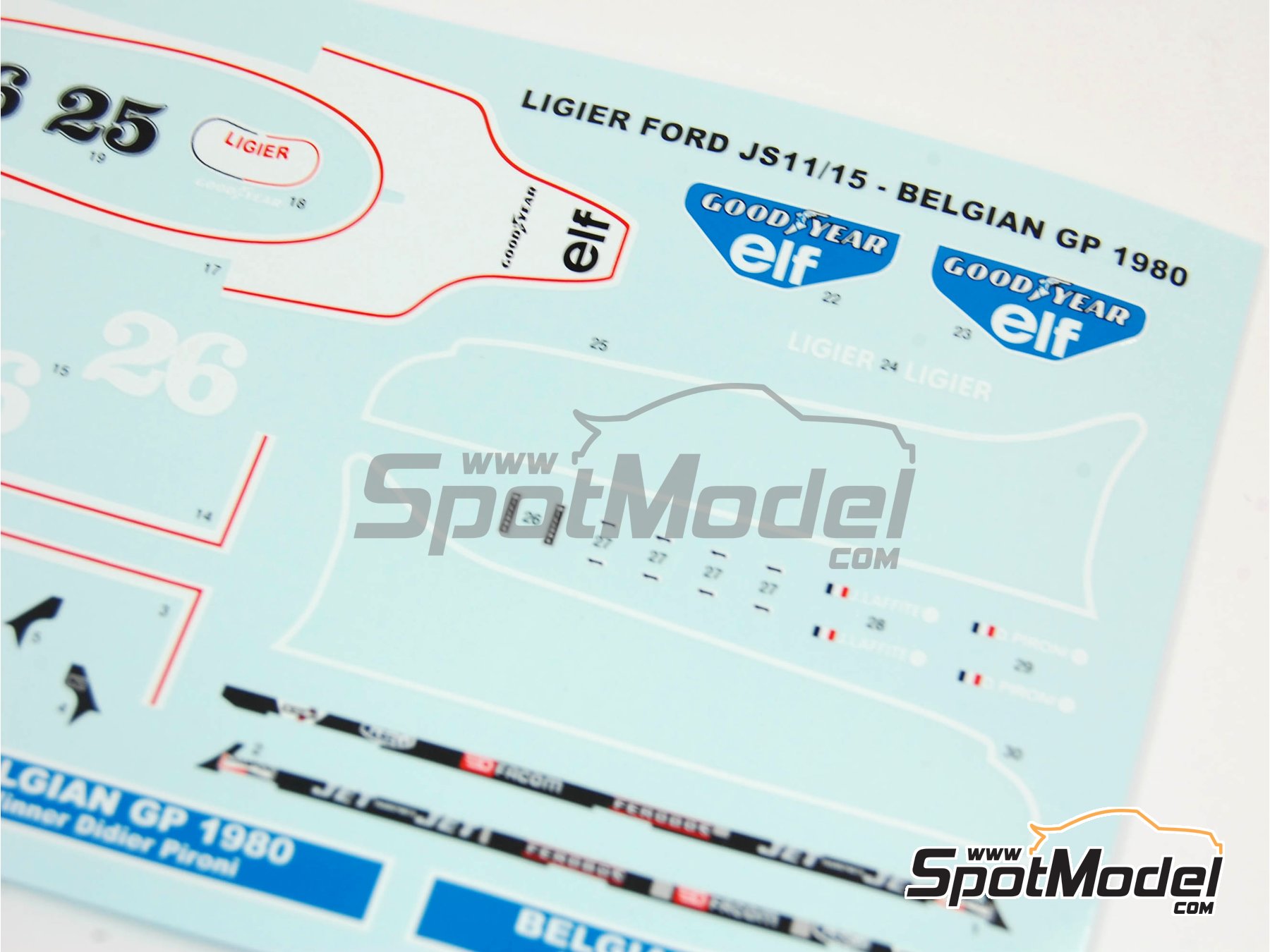 Tameo Kits DK-SLK081: Marking / livery 1/43 scale - Ligier Ford JS11/15 ...