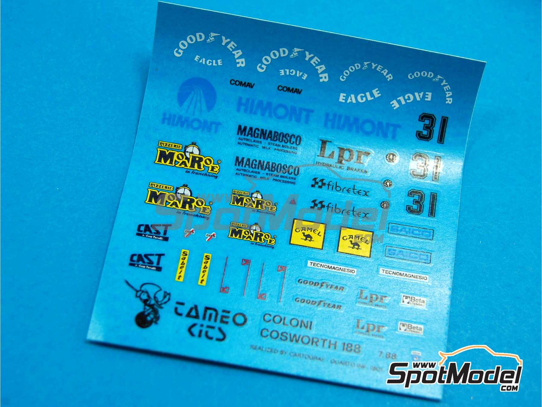 Tameo Kits DK075: Marking / livery 1/43 scale - Coloni Cosworth CF188 ...