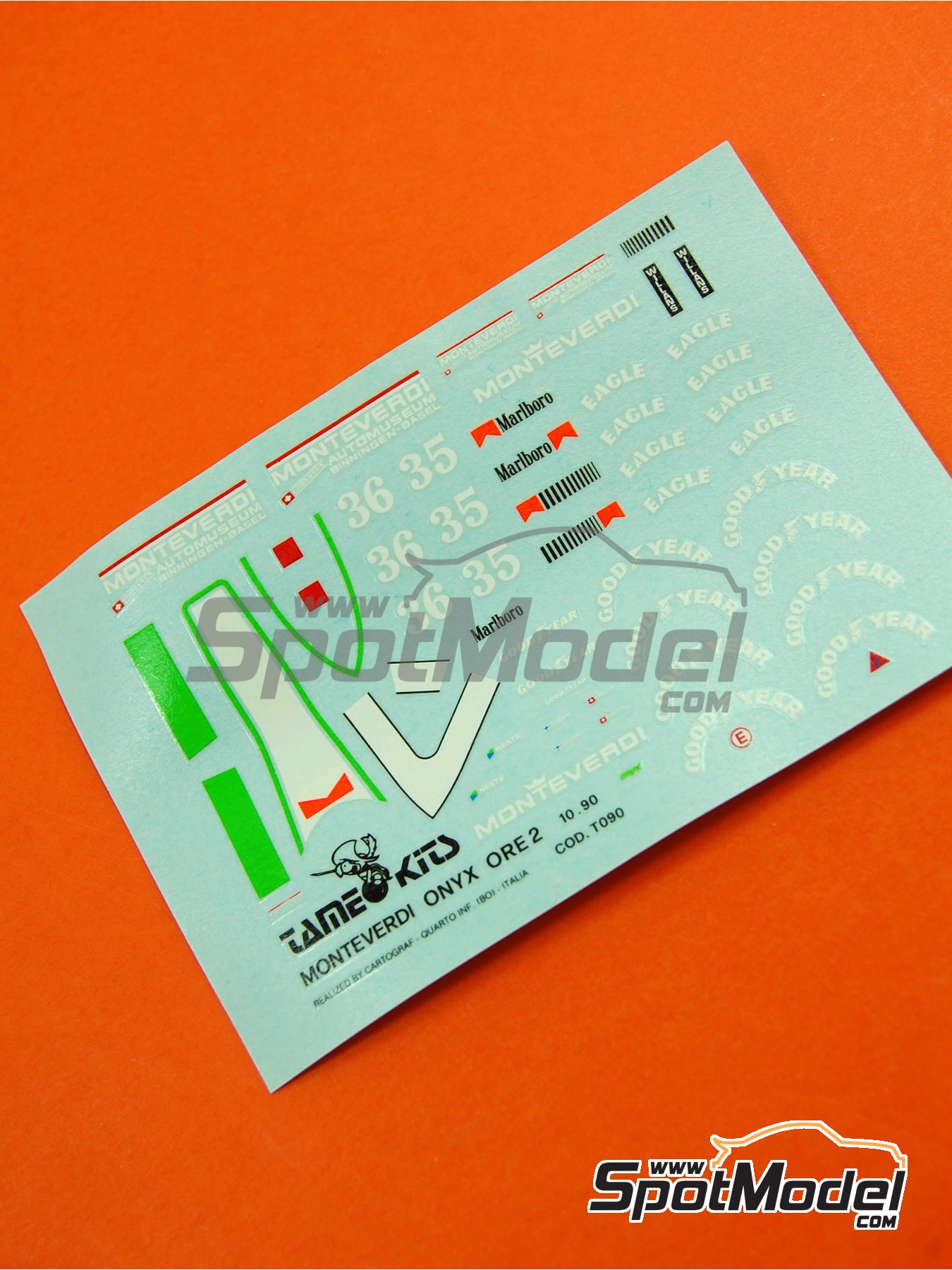 Tameo Kits DK125: Marking / livery 1/43 scale - Monteverdi Onyx Ford ...