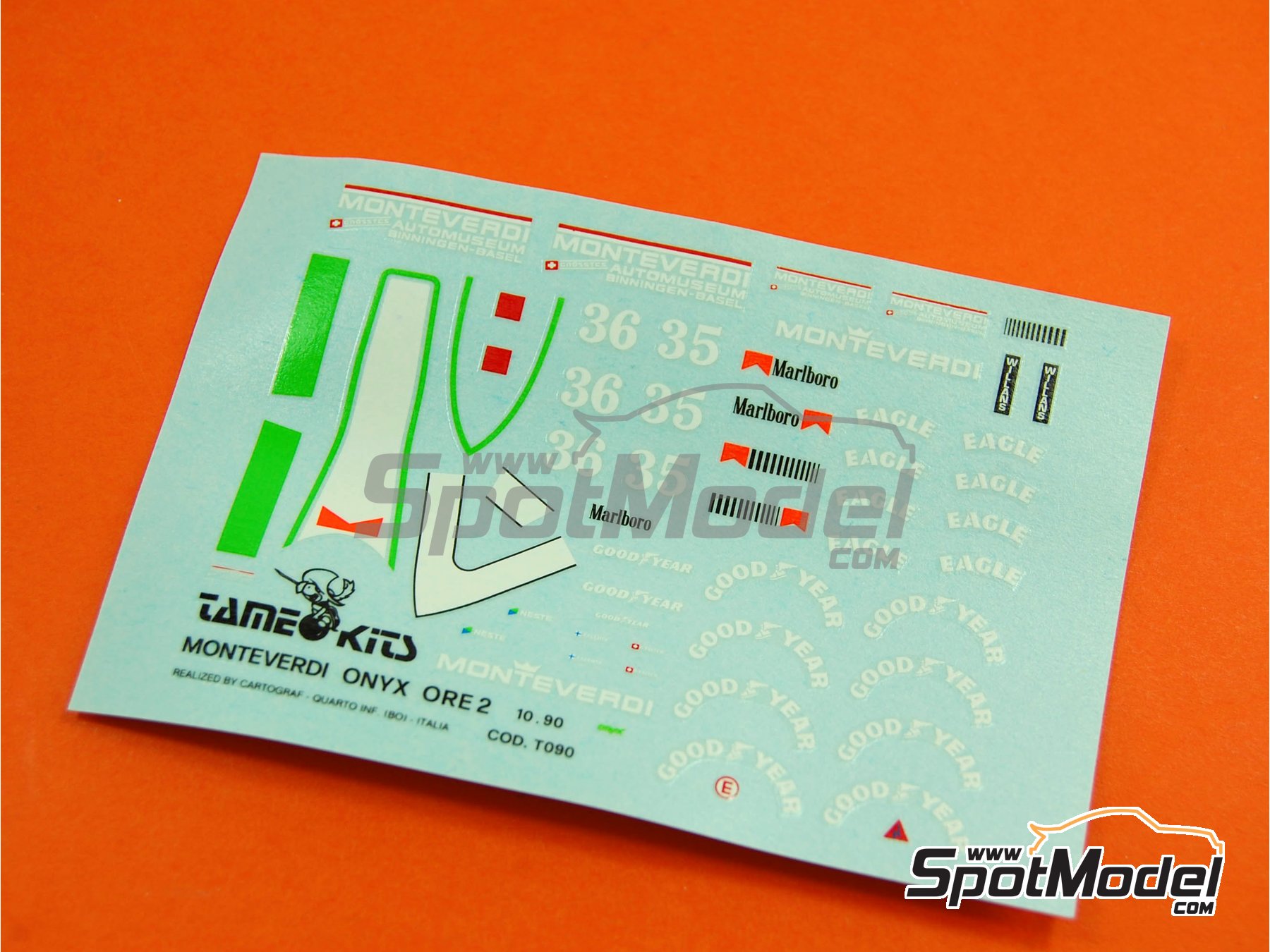 Tameo Kits DK125: Marking / livery 1/43 scale - Monteverdi Onyx Ford ...