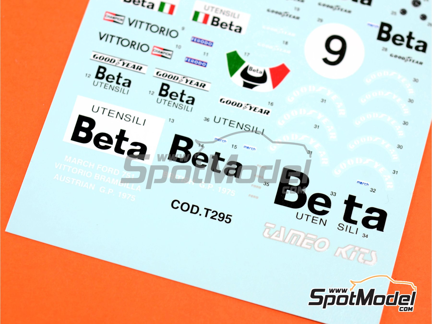 Tameo Kits DK313: Marking / livery 1/43 scale - March Ford 751 Beta ...