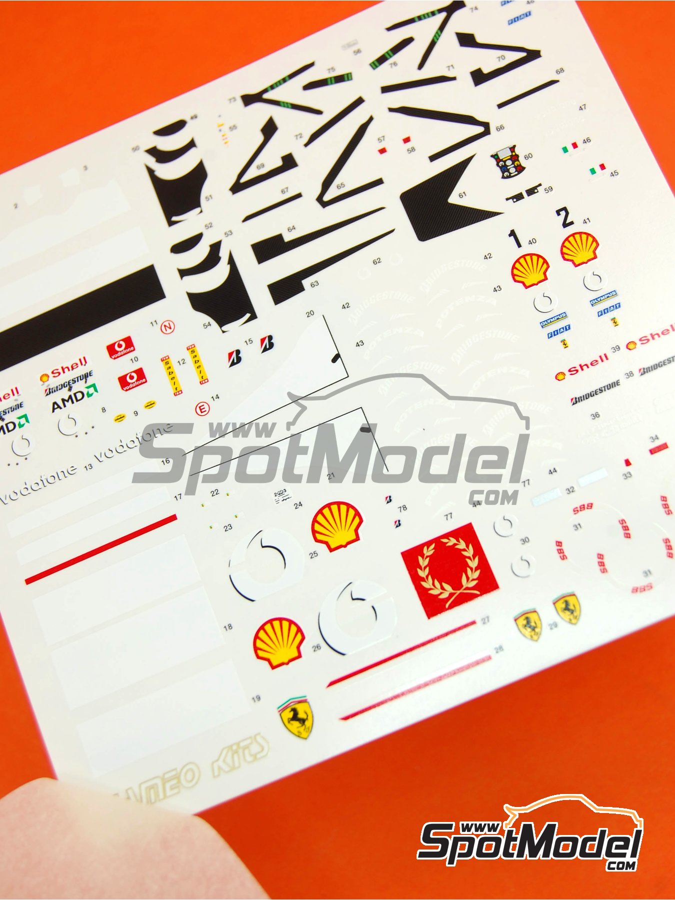 Tameo Kits DK323: Marking / livery 1/43 scale - Ferrari F2002 Scuderia ...