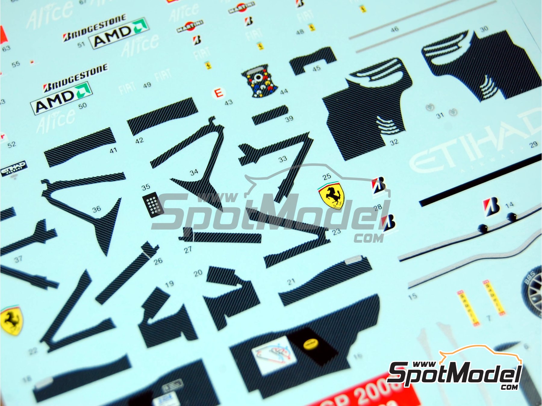 Tameo Kits DK382: Marking / livery 1/43 scale - Ferrari F2008 Scuderia ...