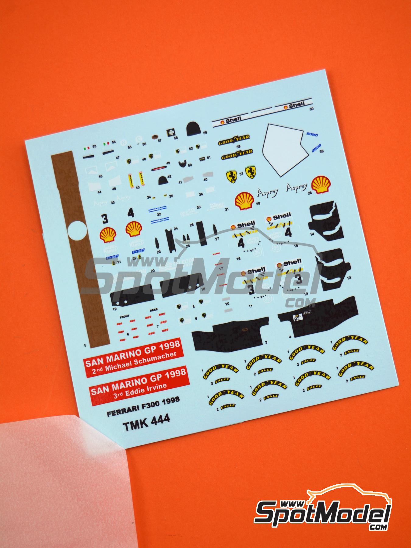 Tameo Kits DK444: Marking / livery 1/43 scale - Ferrari F300 Scuderia ...