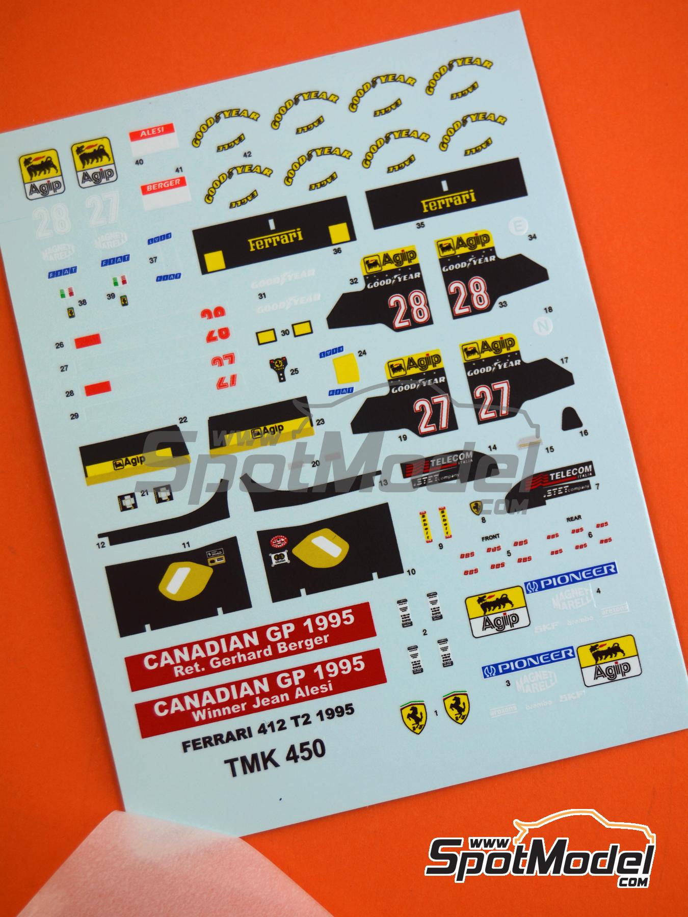 Tameo Kits DK450: Marking / livery 1/43 scale - Ferrari 412 T2 Scuderia ...
