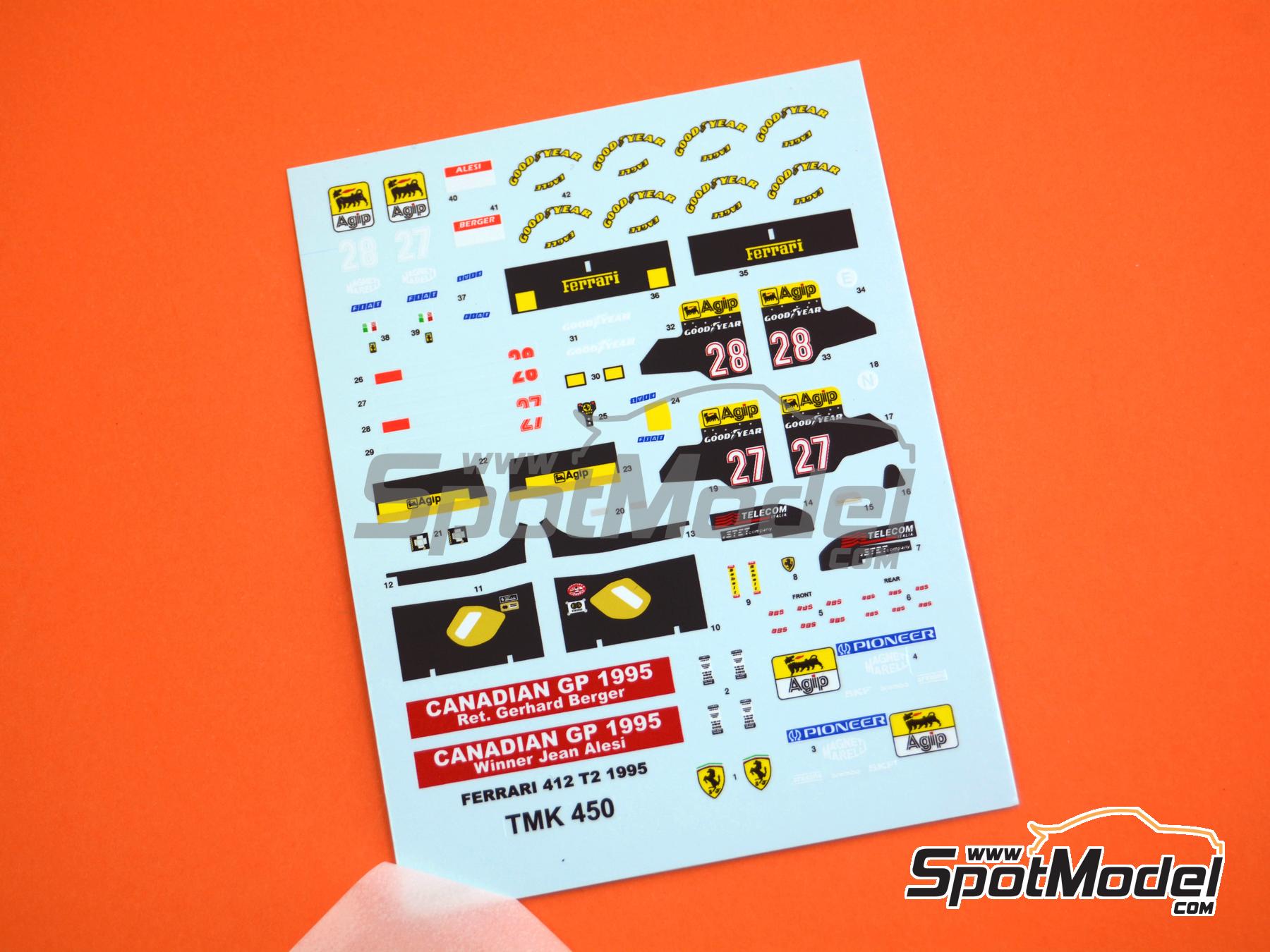Tameo Kits DK450: Marking / livery 1/43 scale - Ferrari 412 T2 Scuderia ...