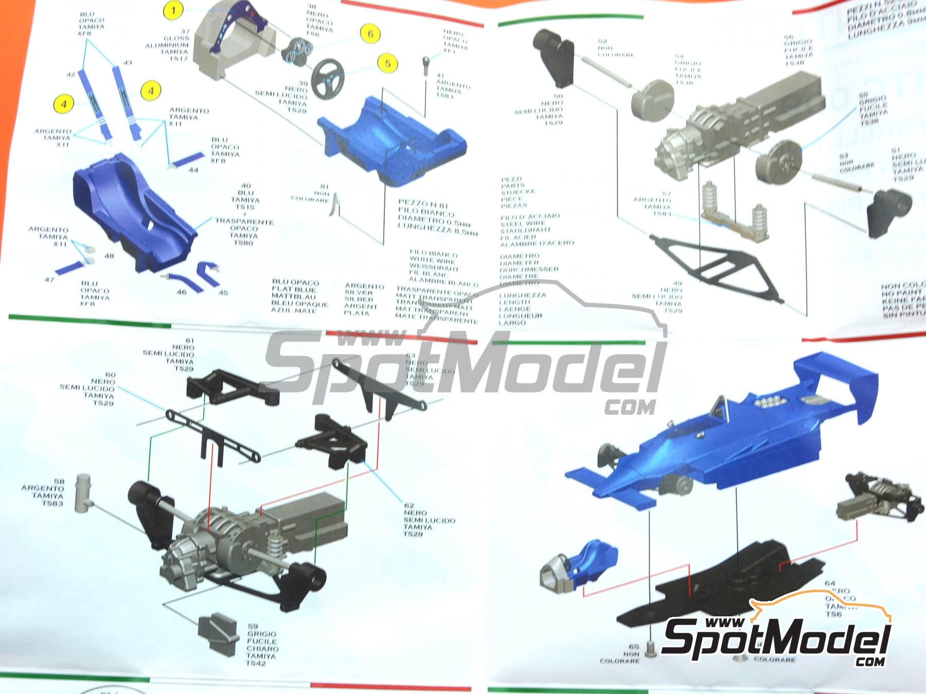 Tameo Kits MTG009: Car scale model kit 1/43 scale - Tyrrell Ford 009 ...