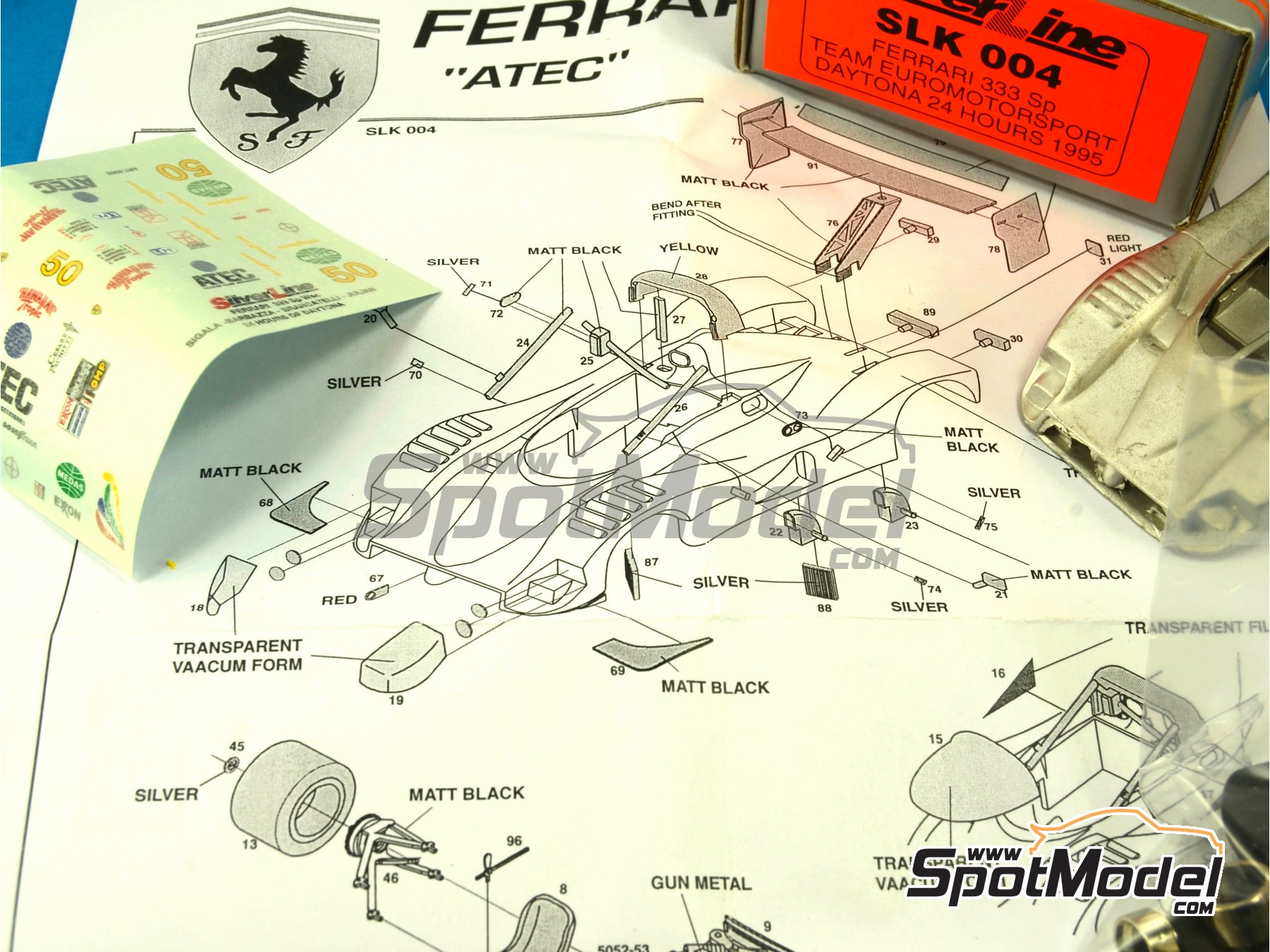 Tameo Kits SLK004: Car scale model kit 1/43 scale - Ferrari 333 SP ...