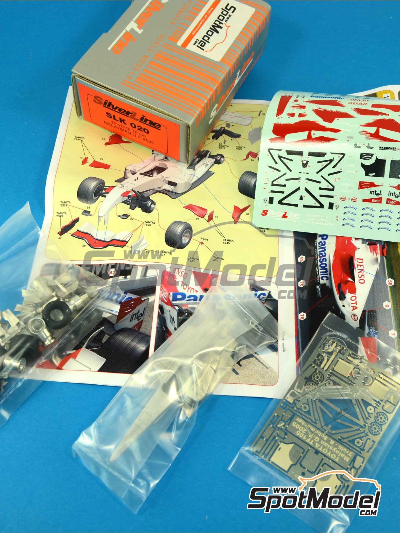 Tameo Kits SLK020: Car scale model kit 1/43 scale - Toyota TF105 ...