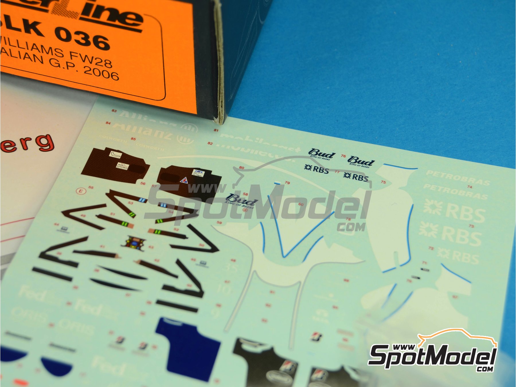 Tameo Kits SLK036: Car scale model kit 1/43 scale - Williams FW28 ...