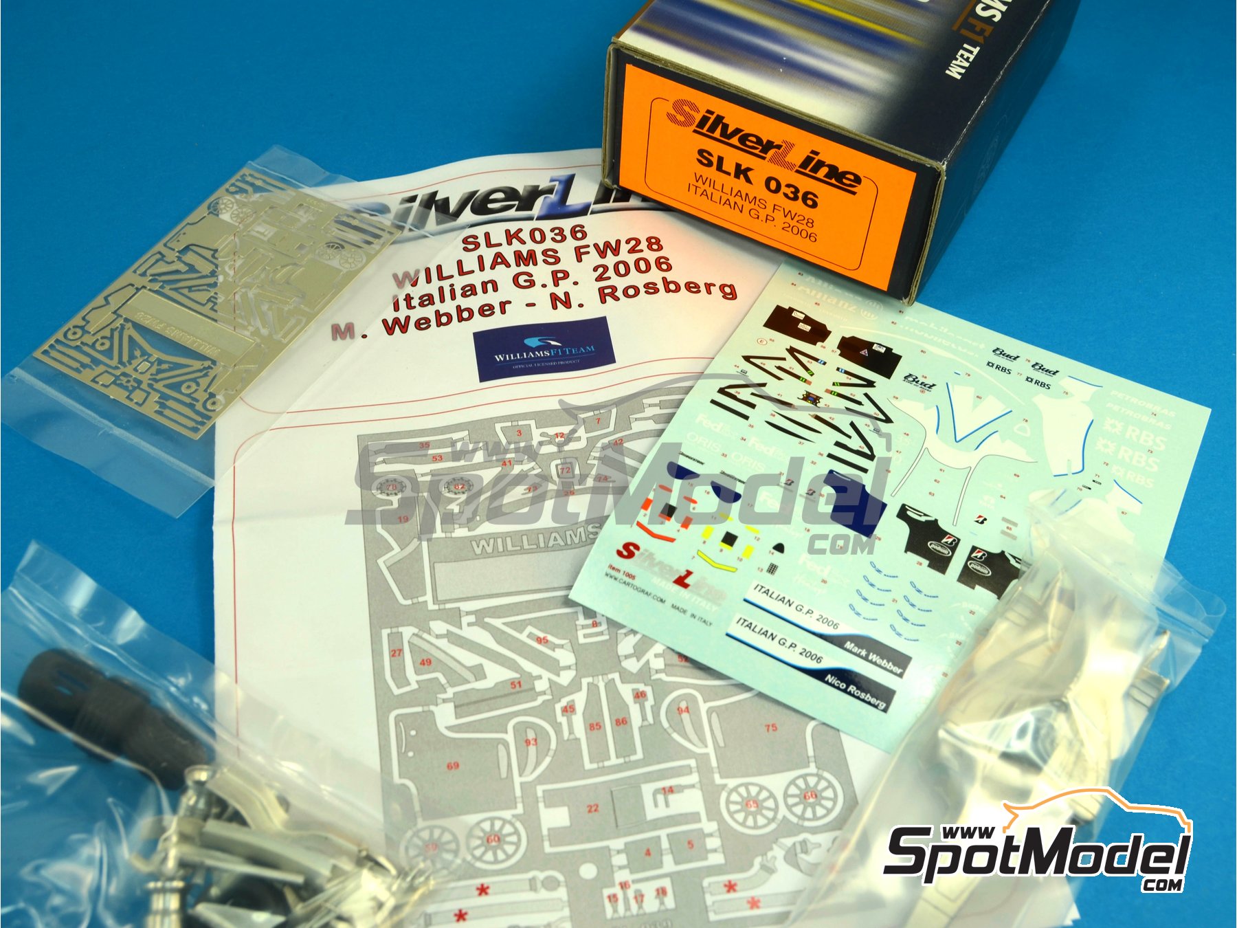 Tameo Kits SLK036: Car scale model kit 1/43 scale - Williams FW28 ...