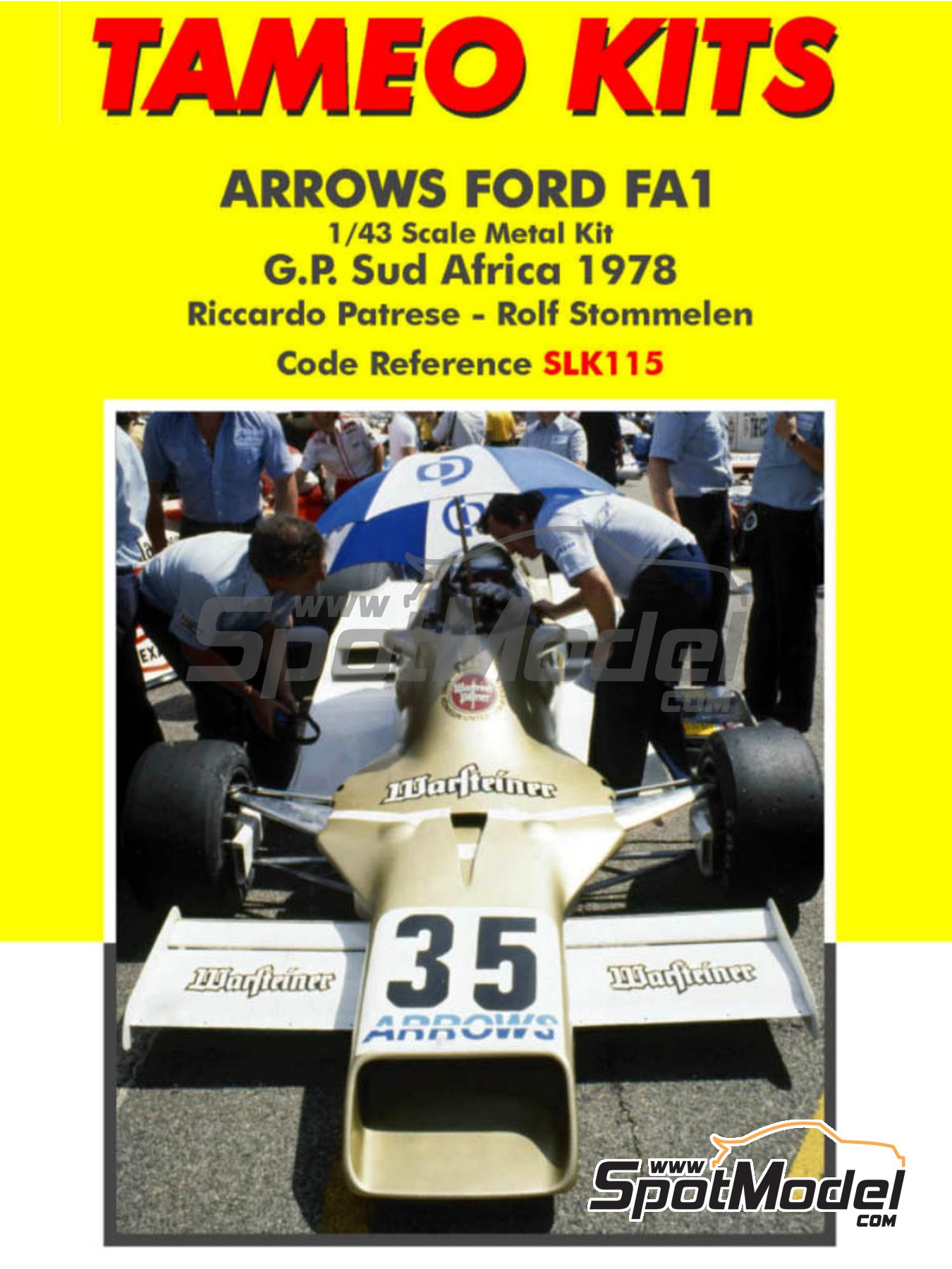 Tameo Kits SLK115: Car scale model kit 1/43 scale - Arrows Ford FA1 ...