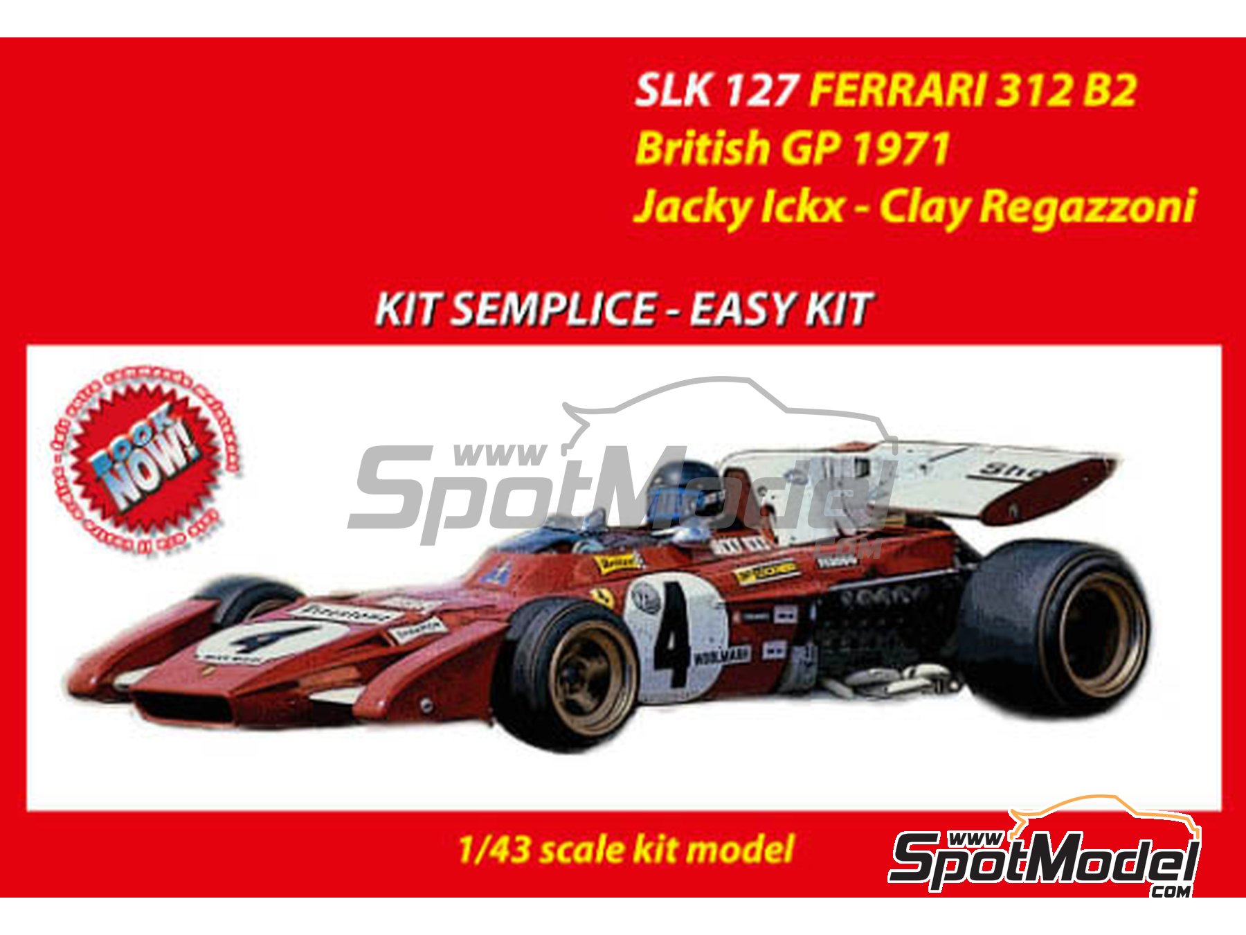 Tameo Kits SLK127: Car scale model kit 1/43 scale - Ferrari 312 B2 ...