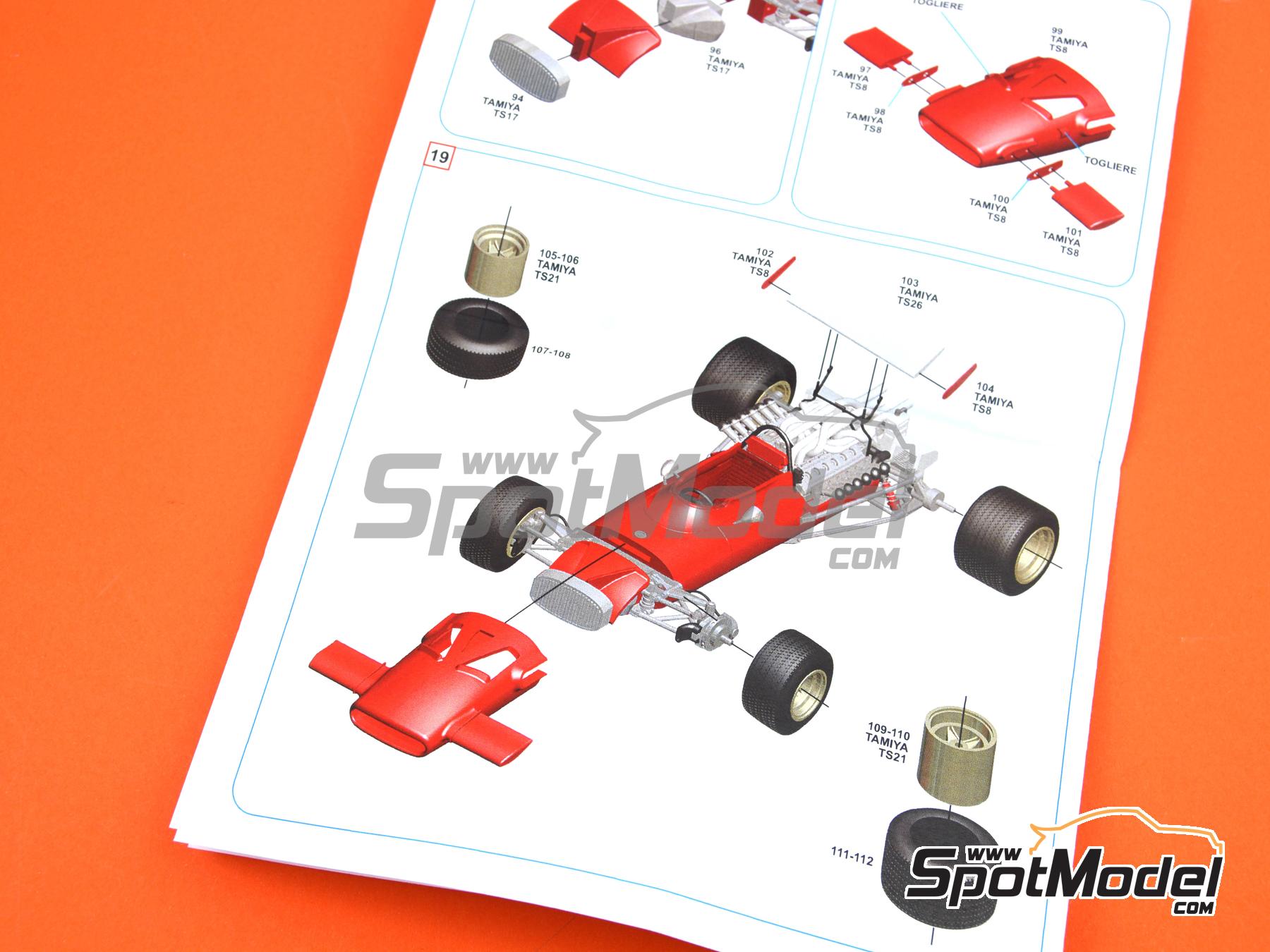 Tameo Kits SLK137: Car scale model kit 1/43 scale - Ferrari 312 F1 ...