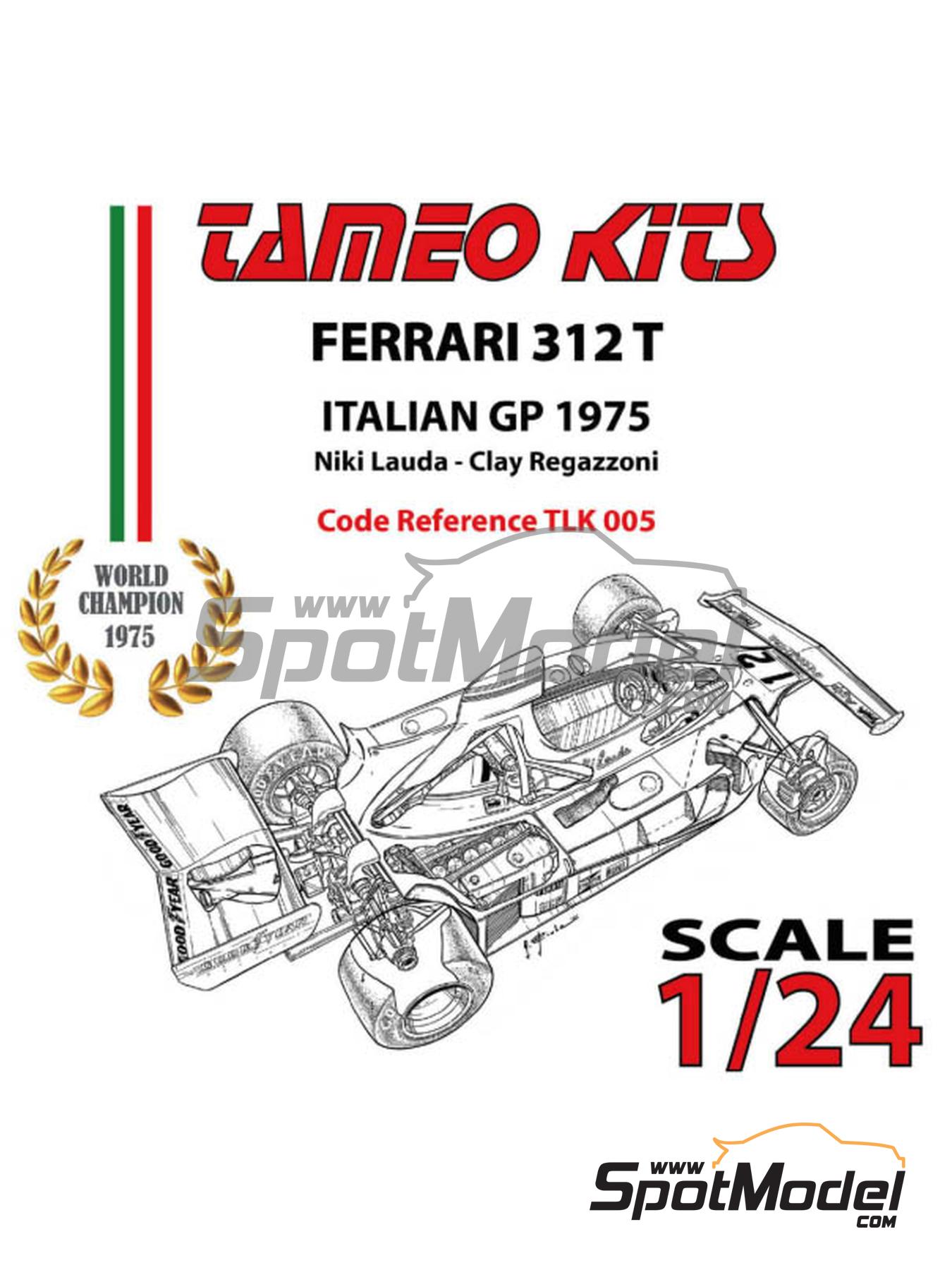 Tameo Kits TLK005: Car scale model kit 1/24 scale - Ferrari 312T ...