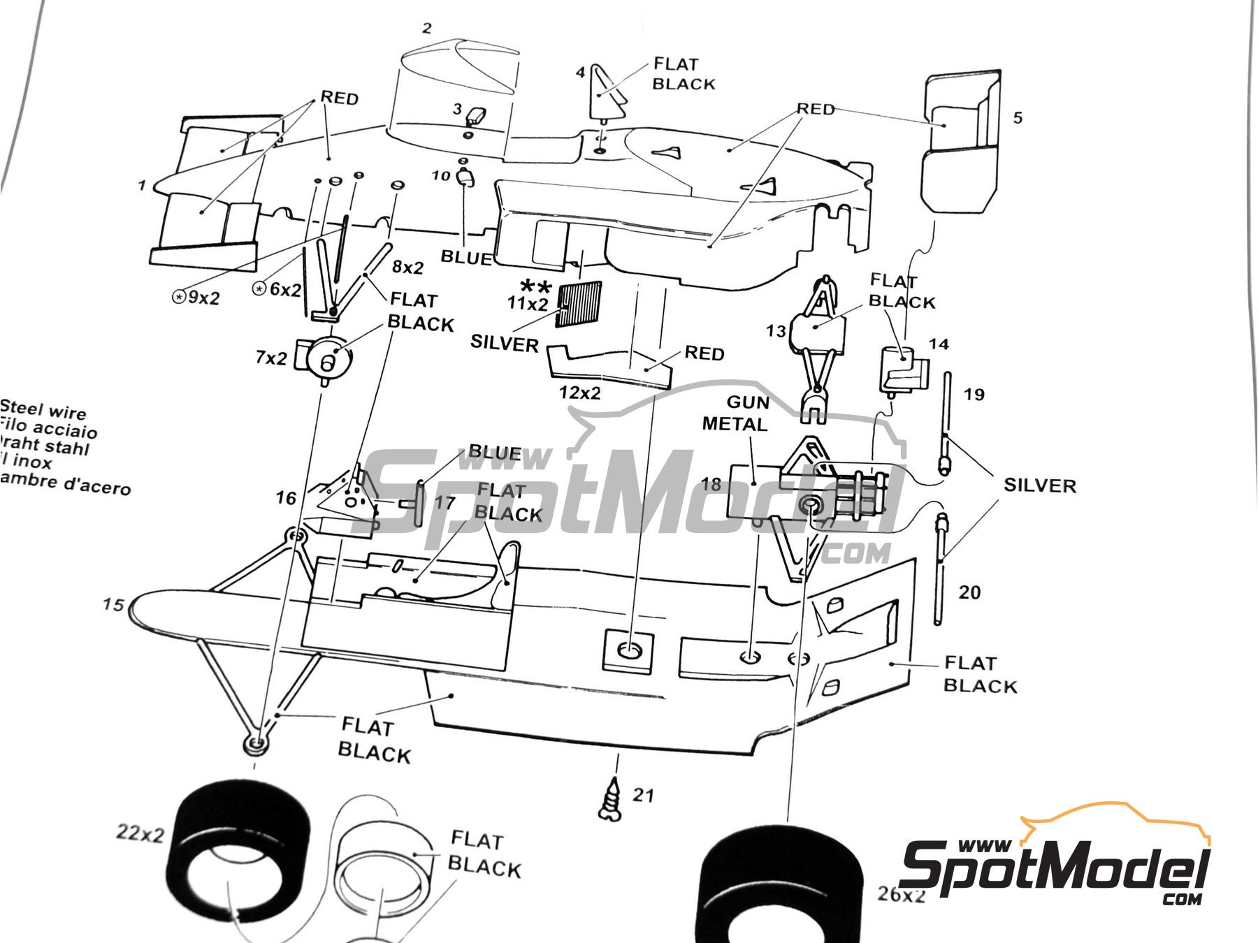 Tameo Kits TMK025: Car scale model kit 1/43 scale - Beatrice Hart THL1 ...