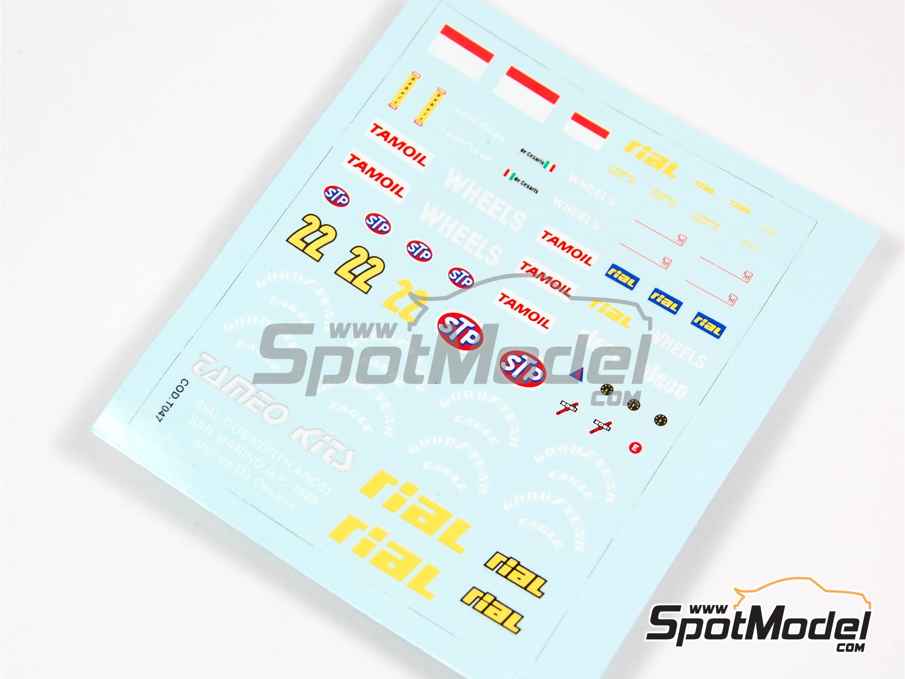 Tameo Kits TMK077: Car scale model kit 1/43 scale - Rial Cosworth ARC01 ...