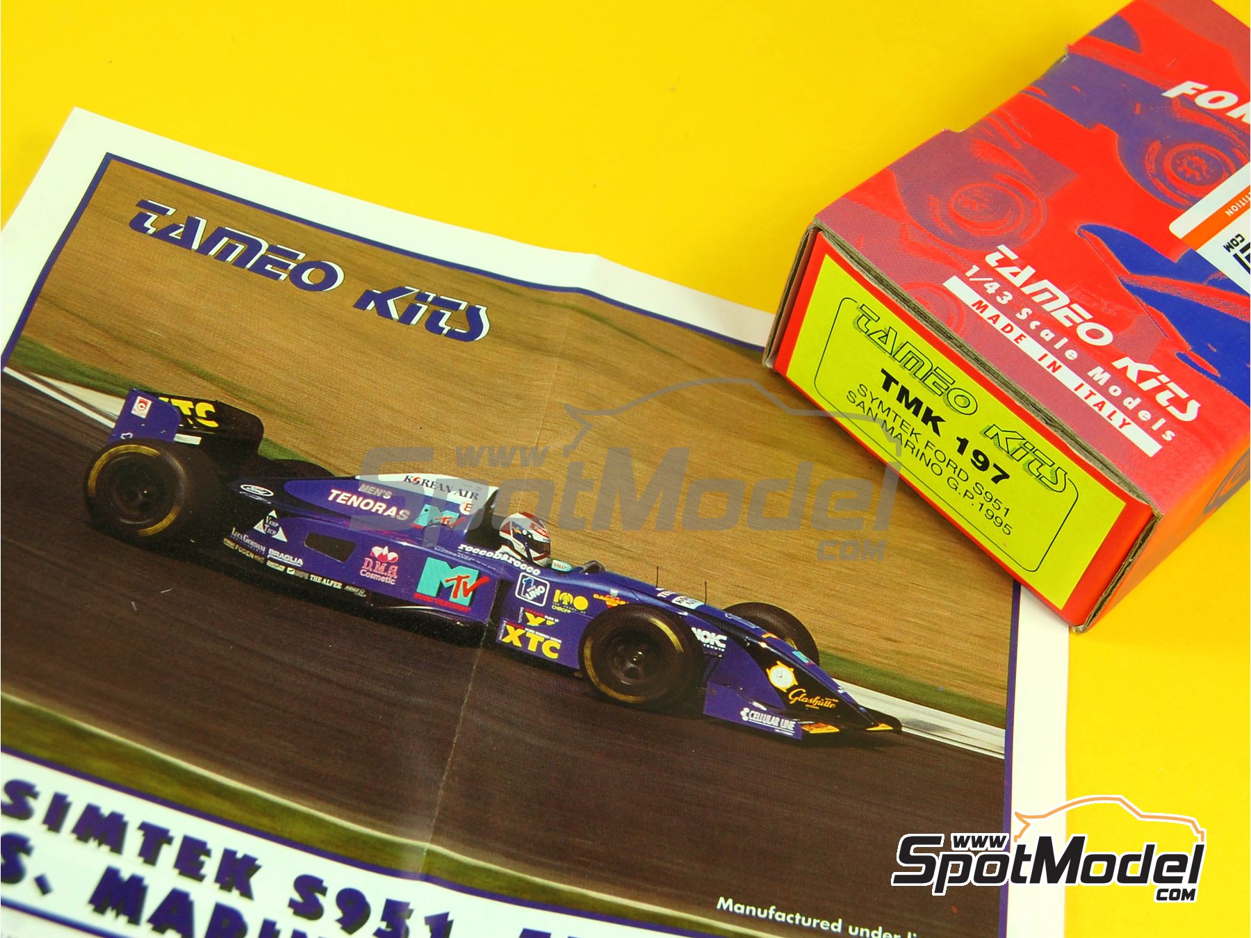 Tameo Kits TMK197: Car scale model kit 1/43 scale - Simtek Ford S951 ...